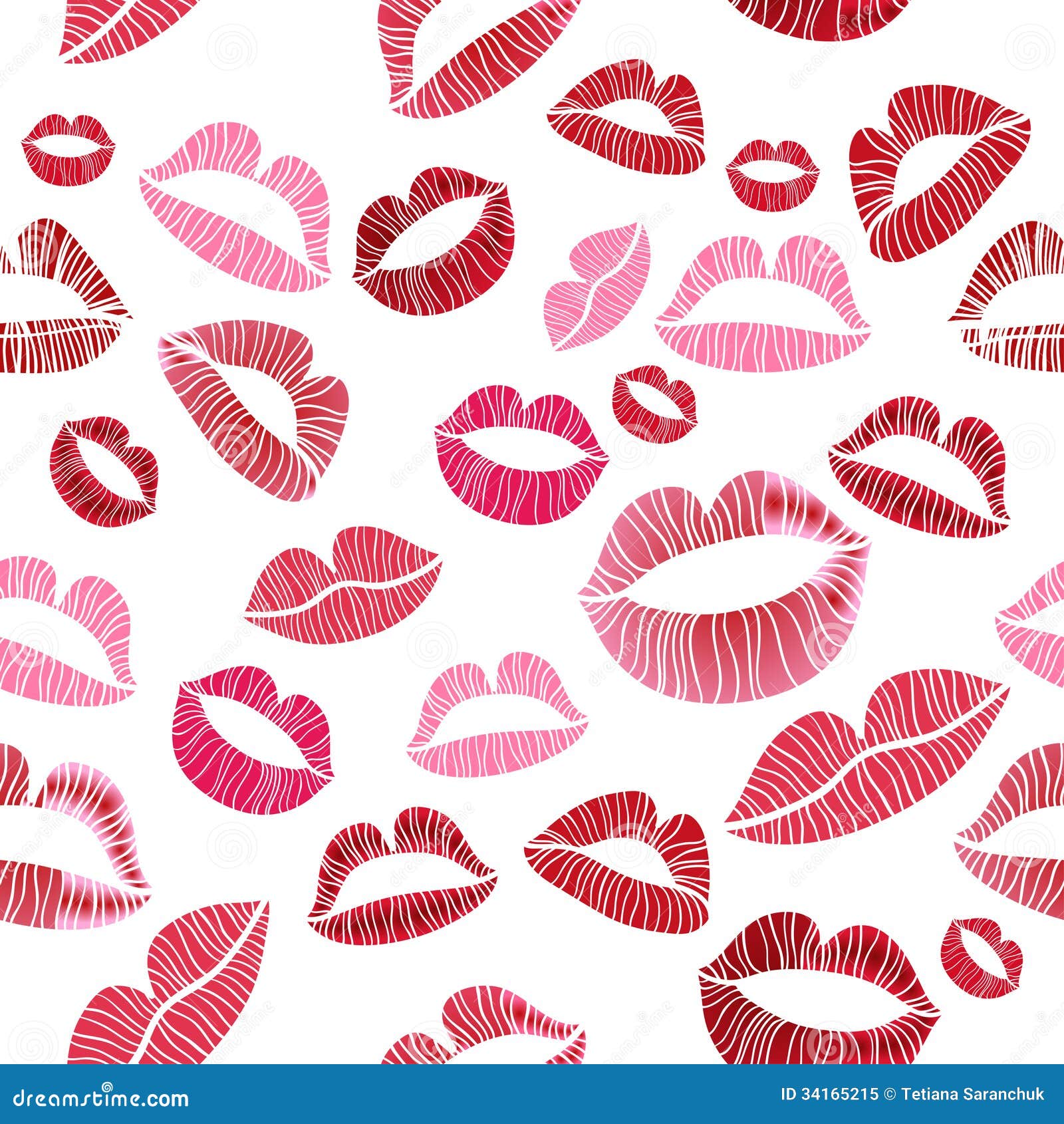 Seamless Hot Love Lips Illustration Kissing Stock Vector - Illustration ...