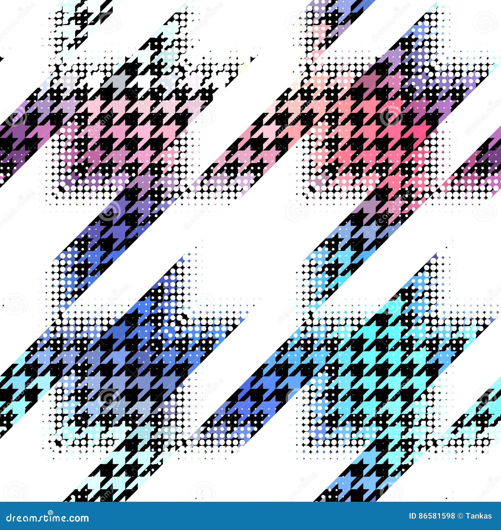 Seamless Hounds-tooth Pattern Stock Vector - Illustration of patchwork ...