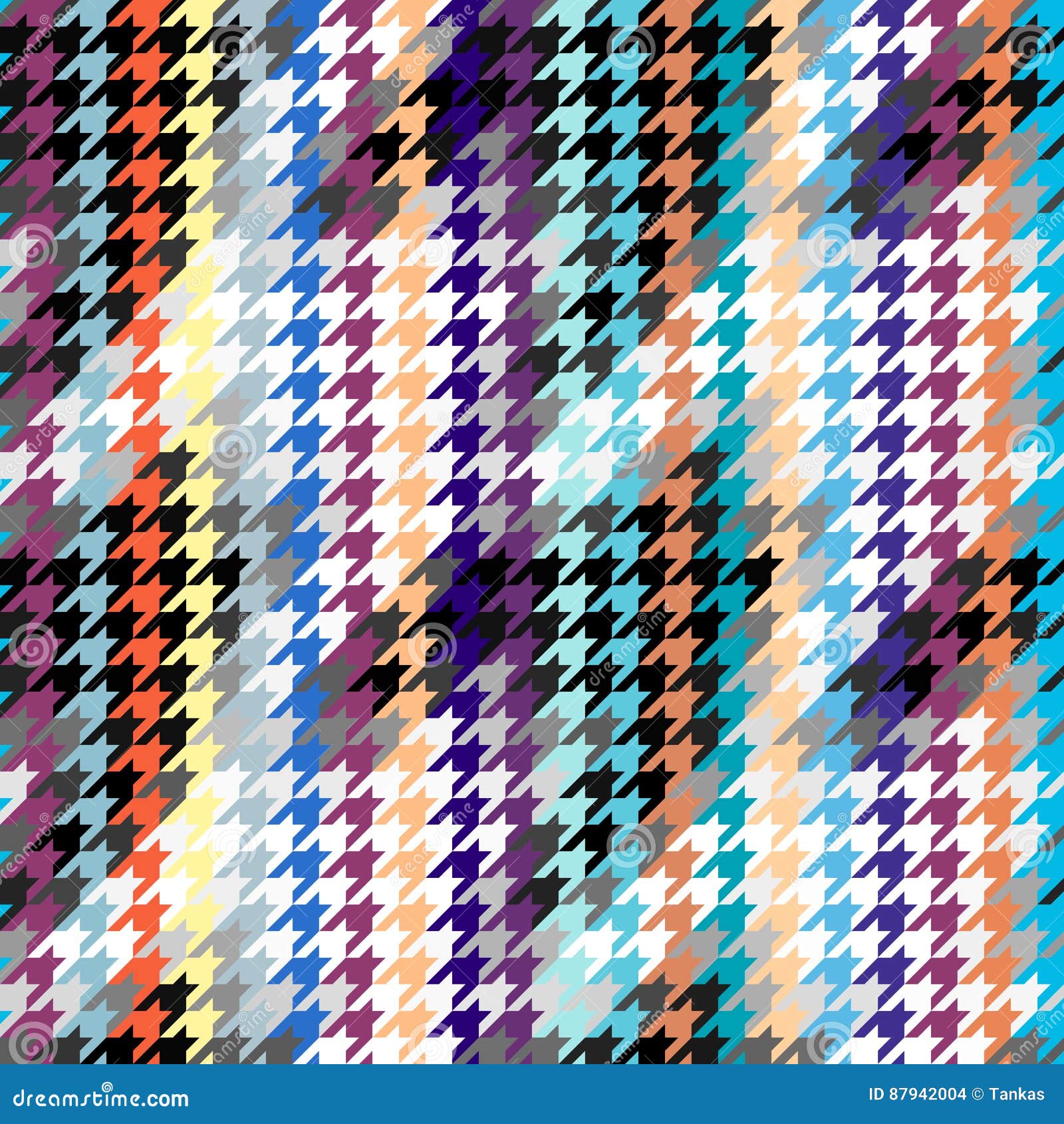 Seamless Hounds-tooth Pattern Stock Vector - Illustration of dogtooth ...