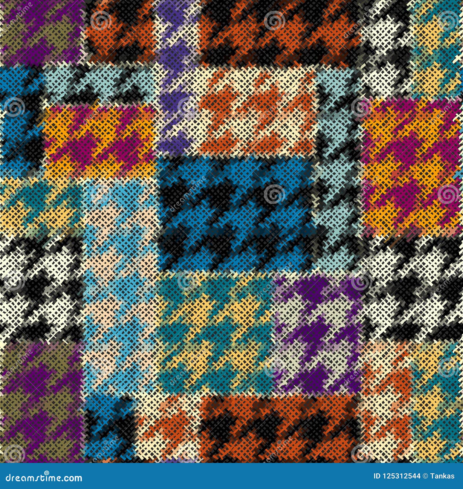 Seamless Hounds-tooth Pattern Stock Vector - Illustration of cloth ...