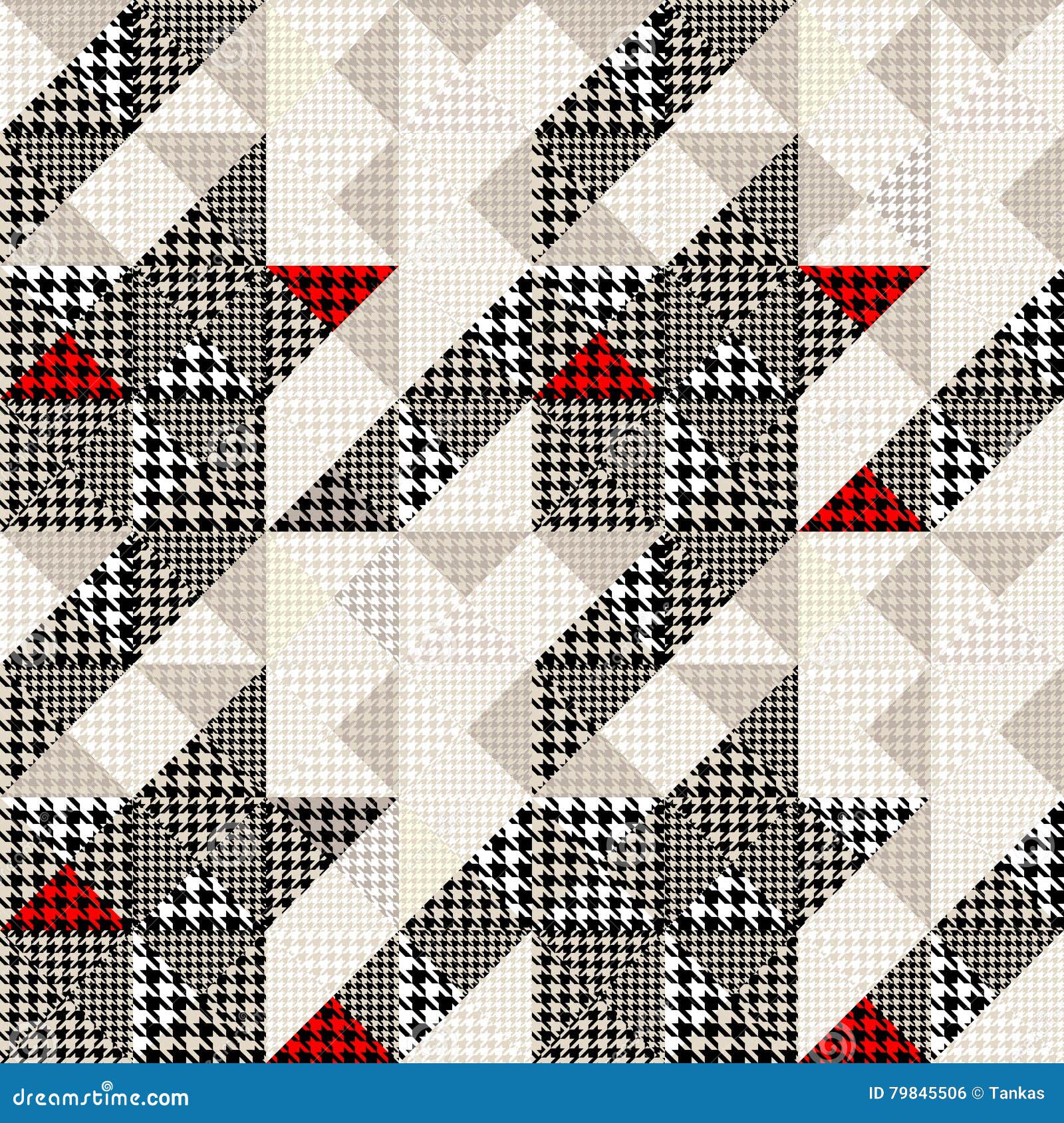 Seamless Hounds-tooth Pattern Stock Vector - Illustration of classic ...