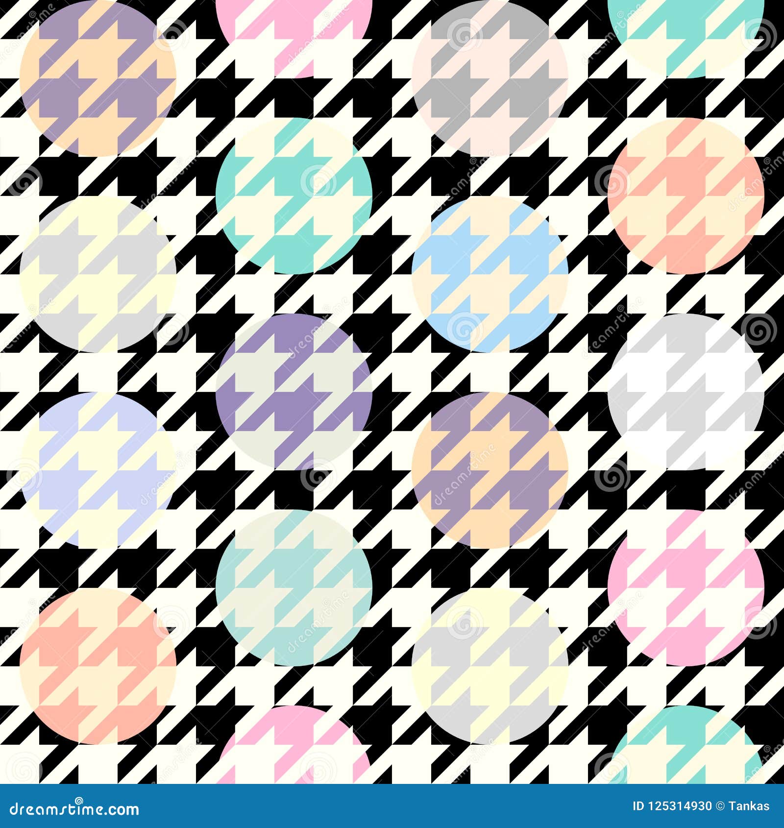 Seamless Hounds-tooth Pattern Stock Vector - Illustration of dogtooth ...