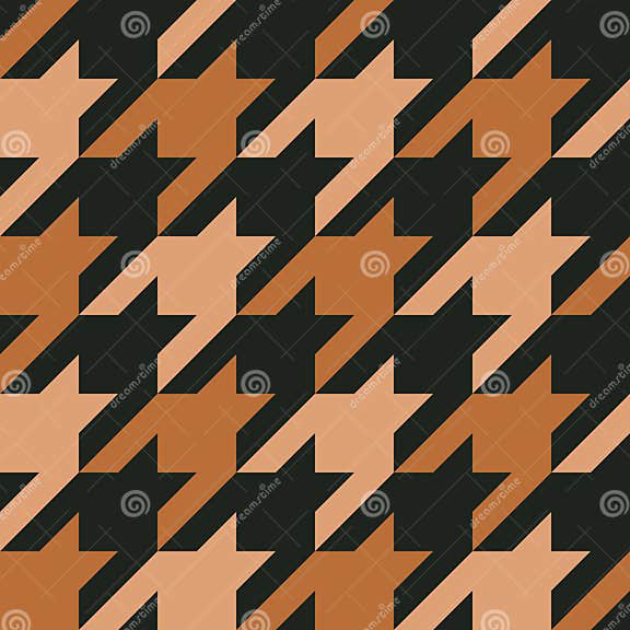 Seamless Houndstooth Texture. Brown Checkered Pattern Stock ...