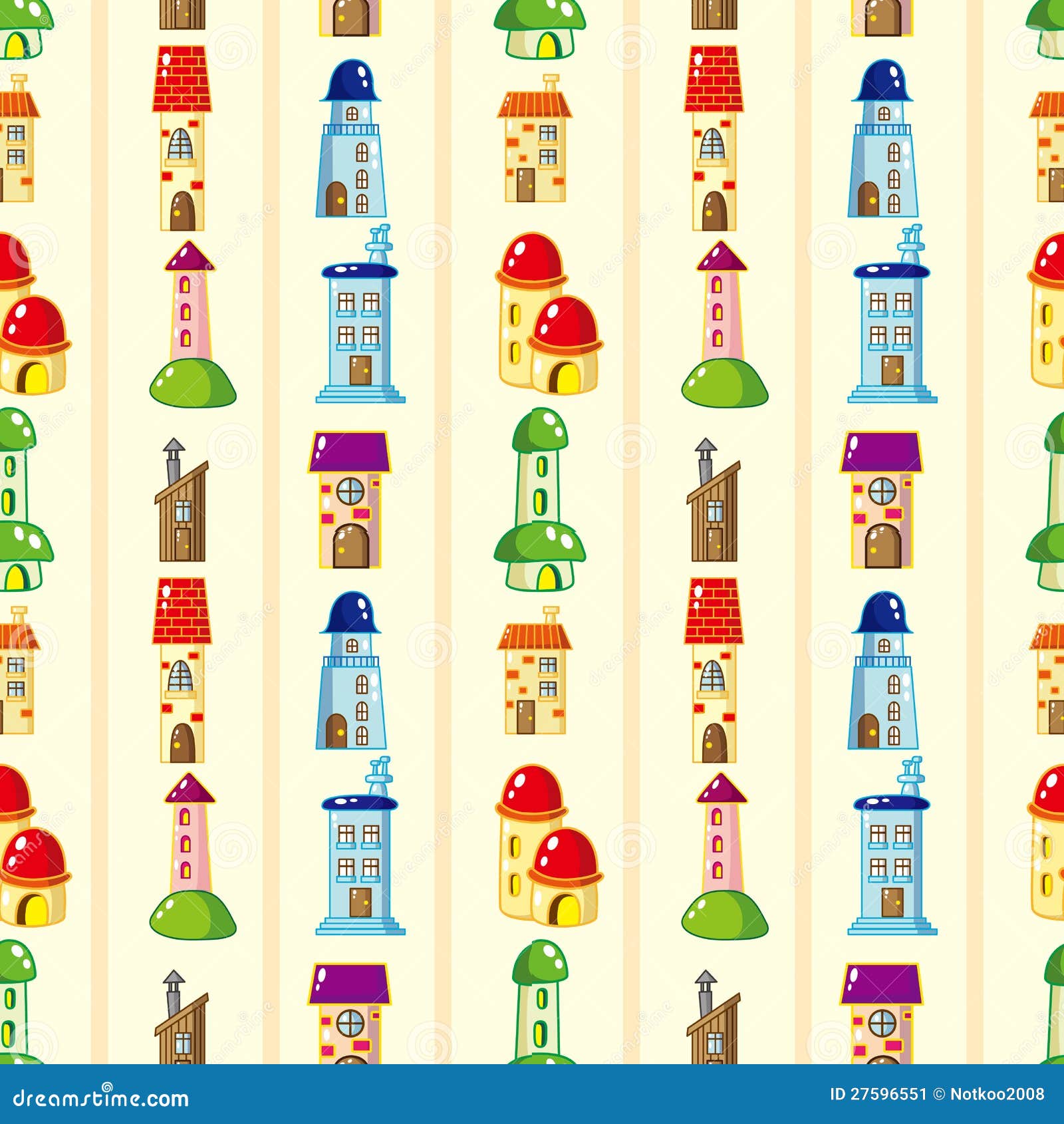 Seamless house pattern stock vector. Illustration of apartment - 27596551