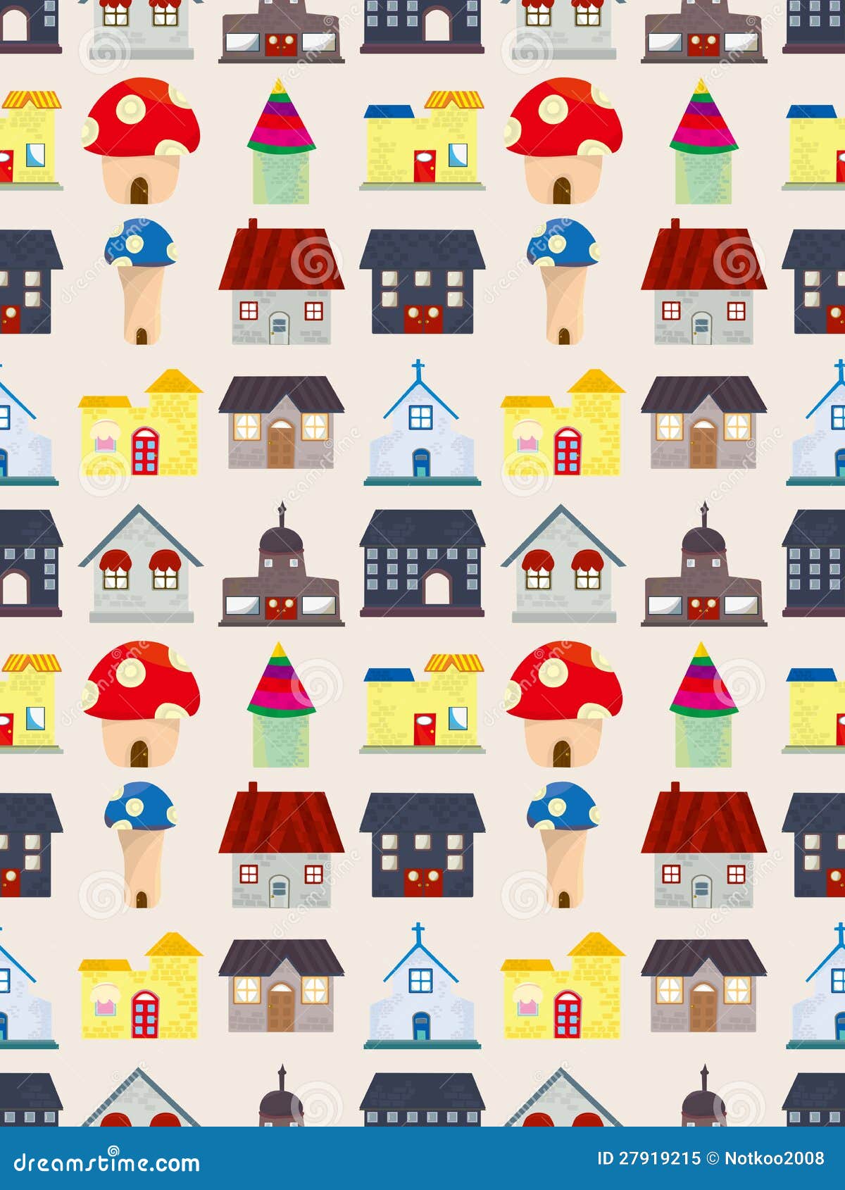 Seamless house pattern stock vector. Illustration of exterior - 27919215