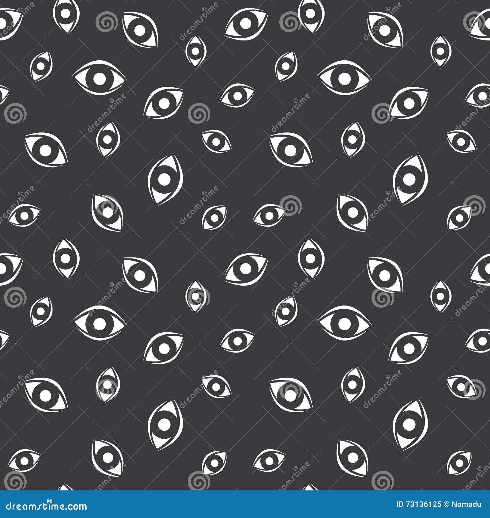 Seamless Human Eye Pattern stock vector. Illustration of decorative ...