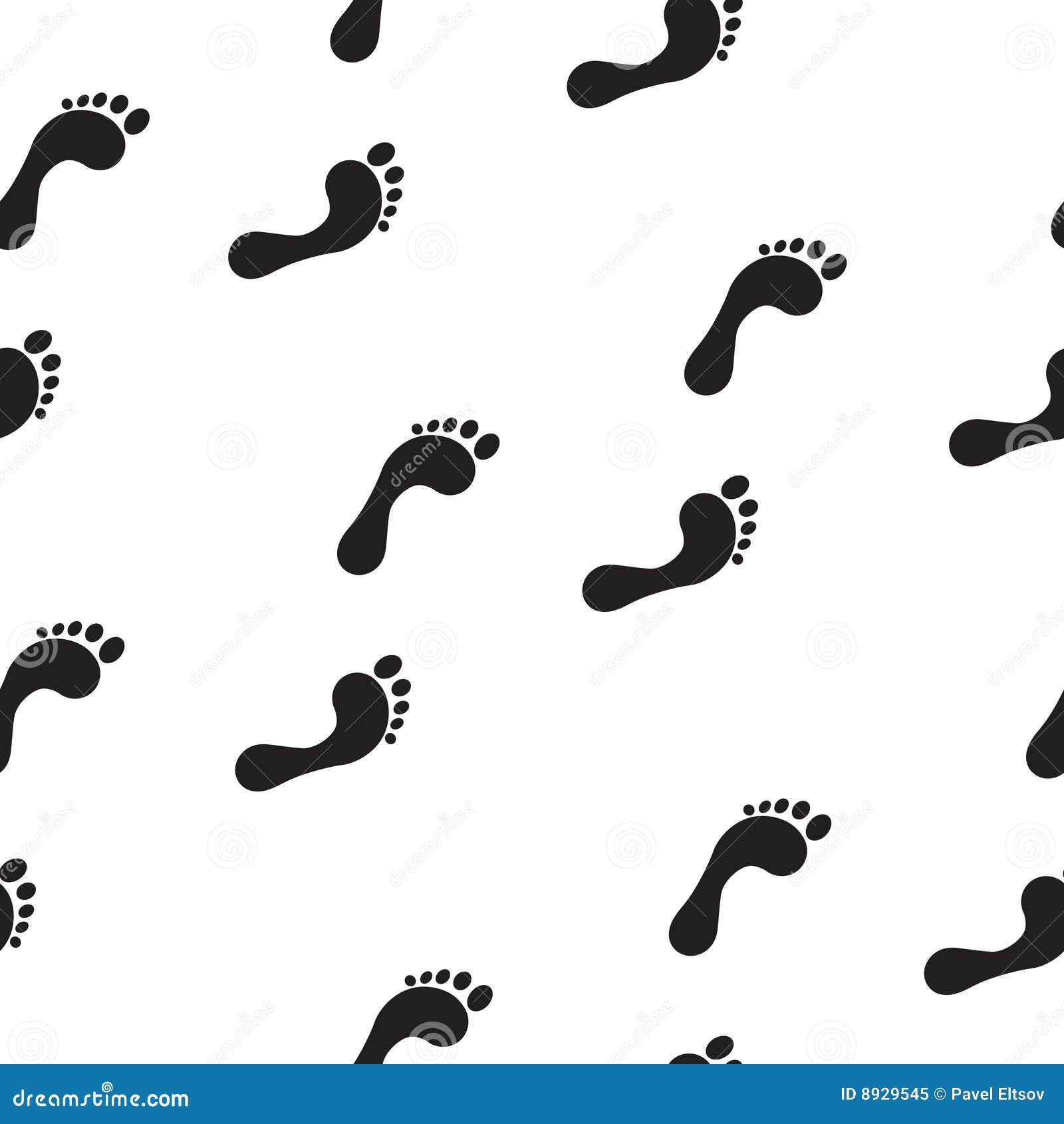 Seamless human footprints stock vector. Illustration of naked - 8929545