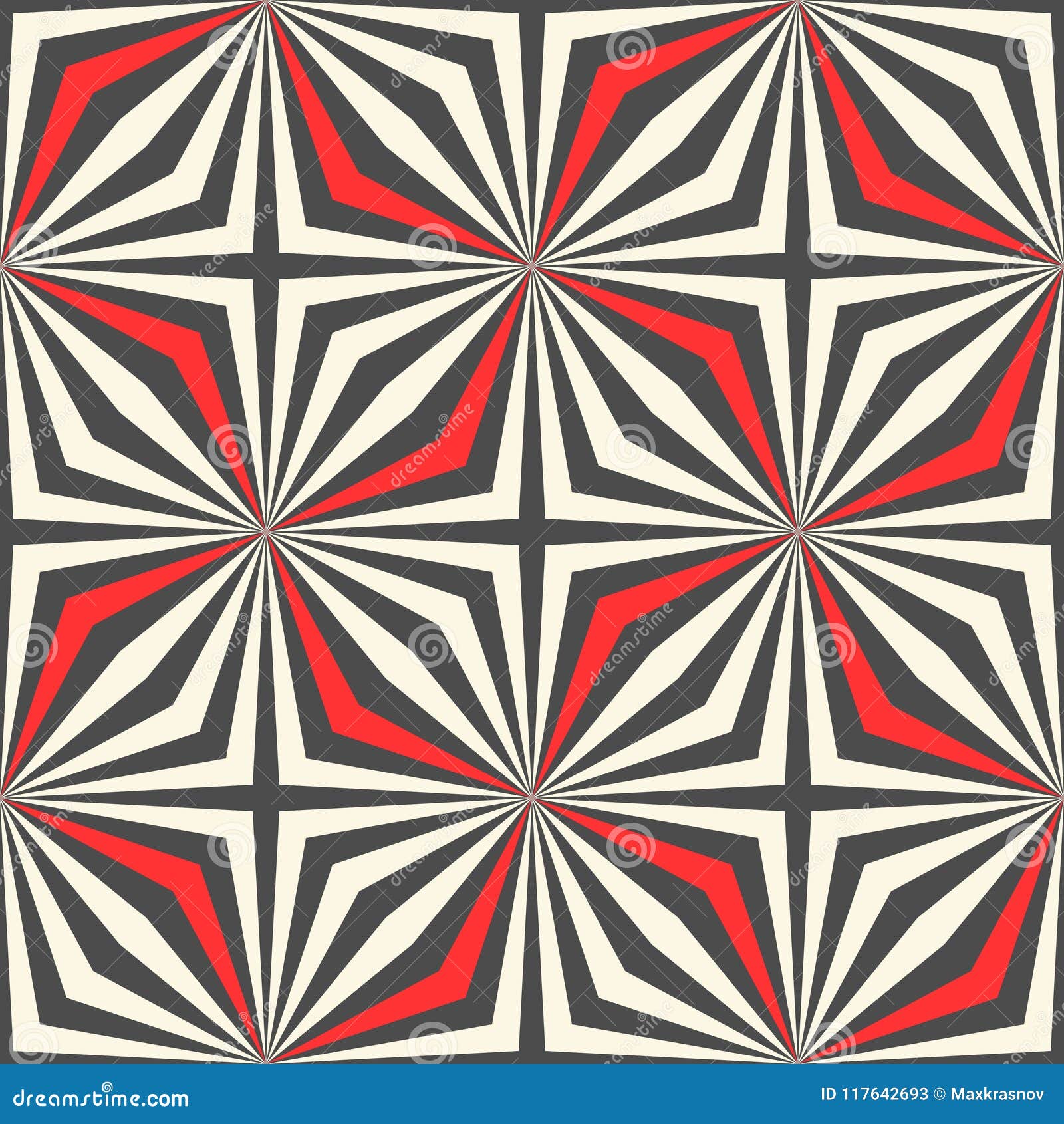 Seamless Hypnotic Optical Illusion Pattern Stock Vector - Illustration ...