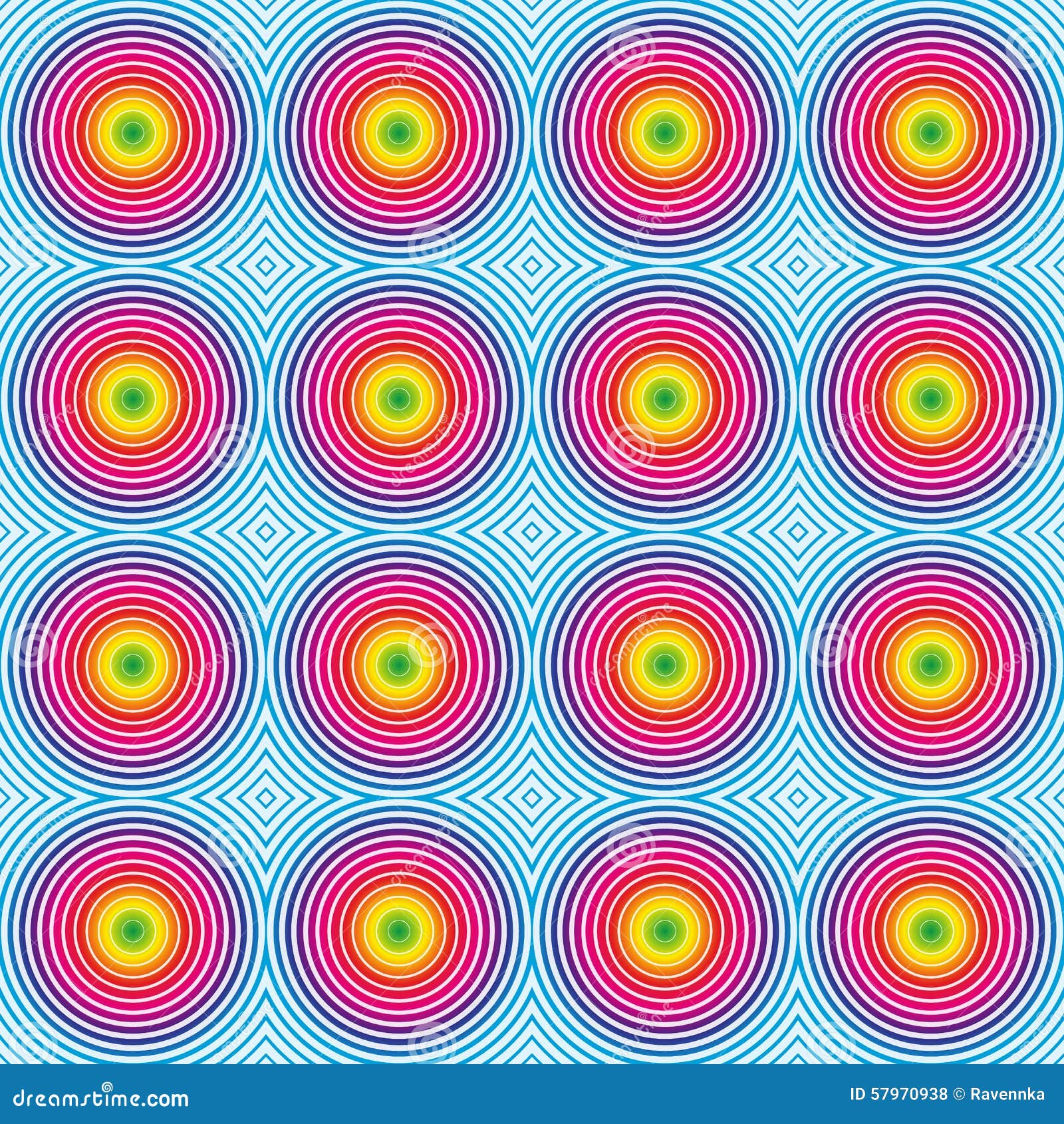 Seamless Hypnotic Rainbow Pattern Stock Vector - Illustration of ...