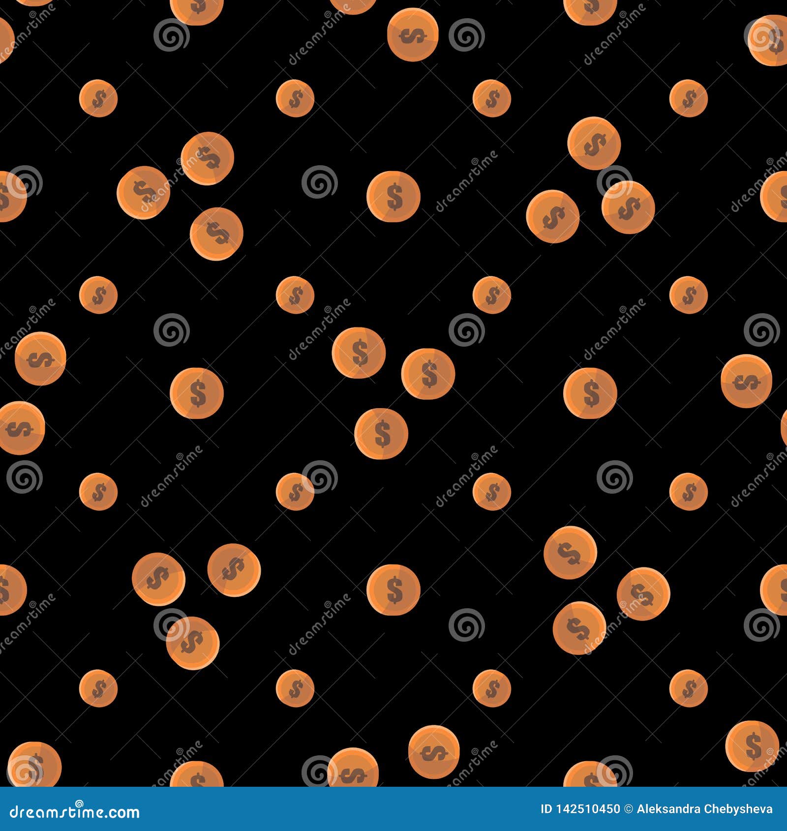 Seamless Icon Pattern Background Coin. Vector Illustration Wallpaper ...