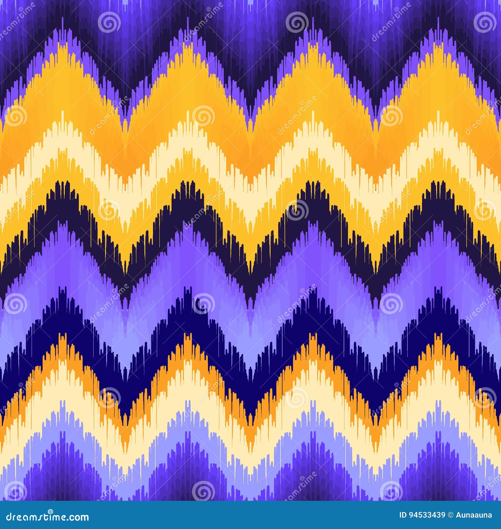 Seamless ikat pattern. stock vector. Illustration of fabric - 94533439