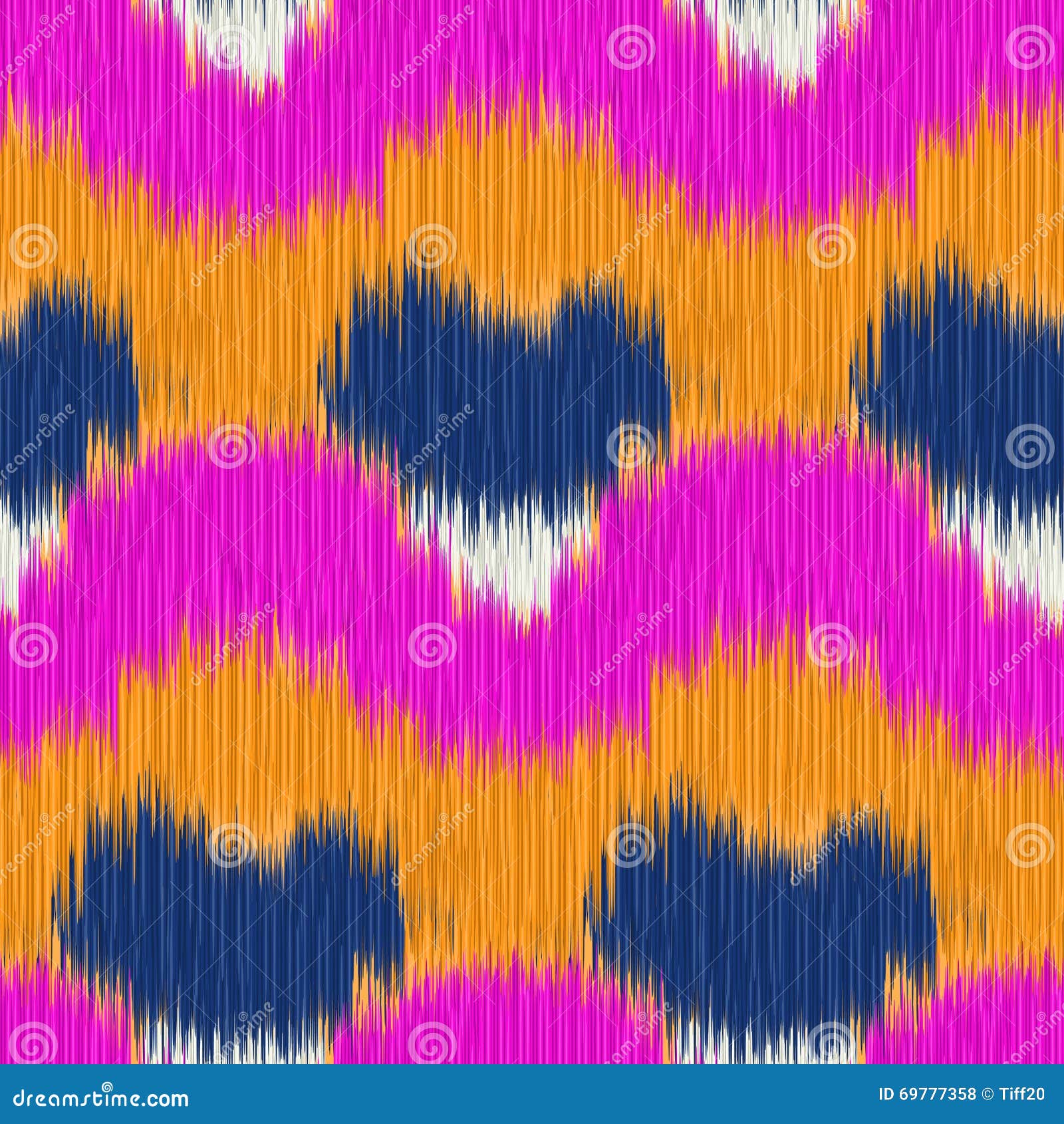 Seamless Ikat Pattern stock vector. Illustration of material - 69777358