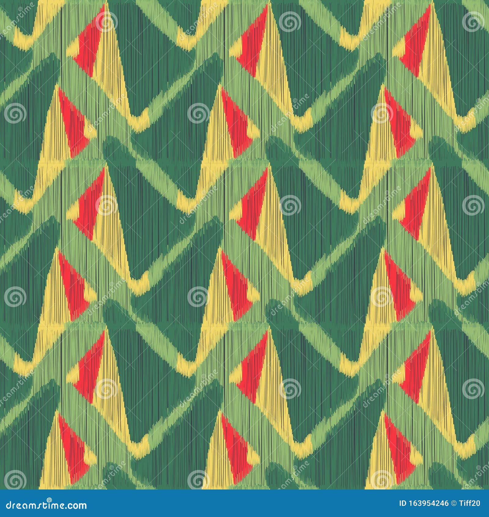 Seamless Ikat Pattern stock vector. Illustration of batik - 163954246