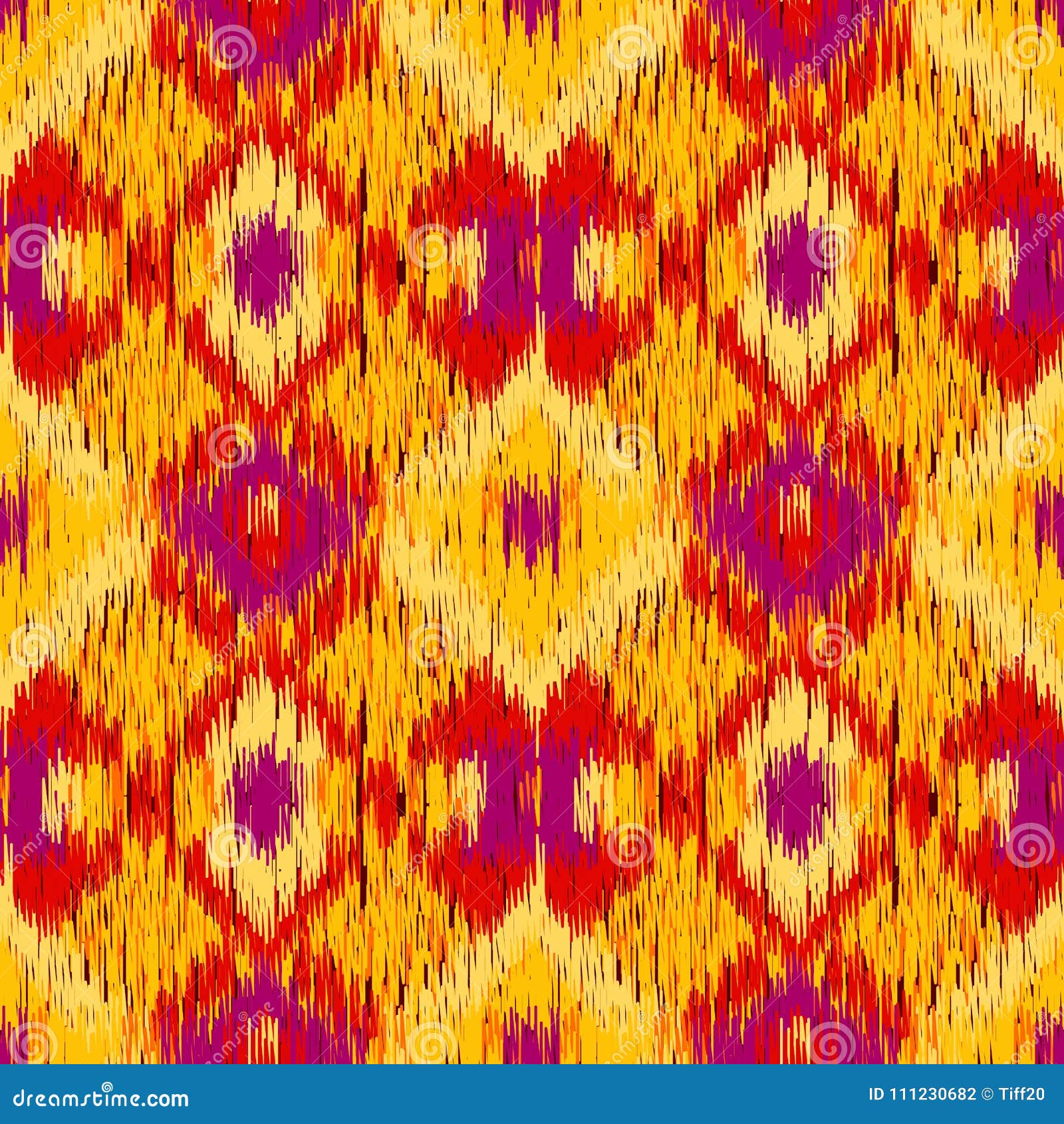 Seamless Ikat Pattern stock vector. Illustration of geometry - 111230682