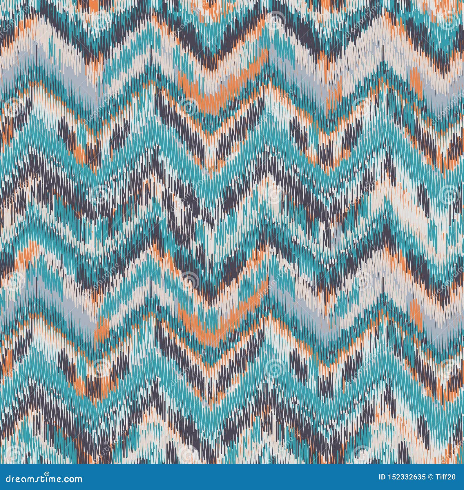 Seamless Ikat Pattern Stock Vector Illustration Of Material 152332635