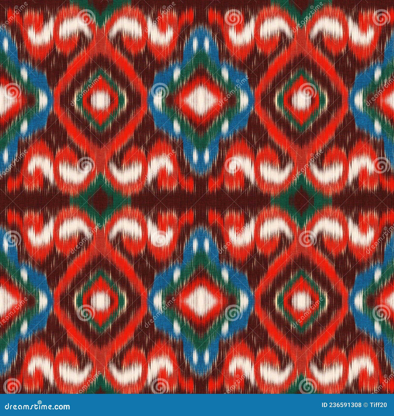 Seamless Ikat Pattern stock photo. Image of background - 236591308