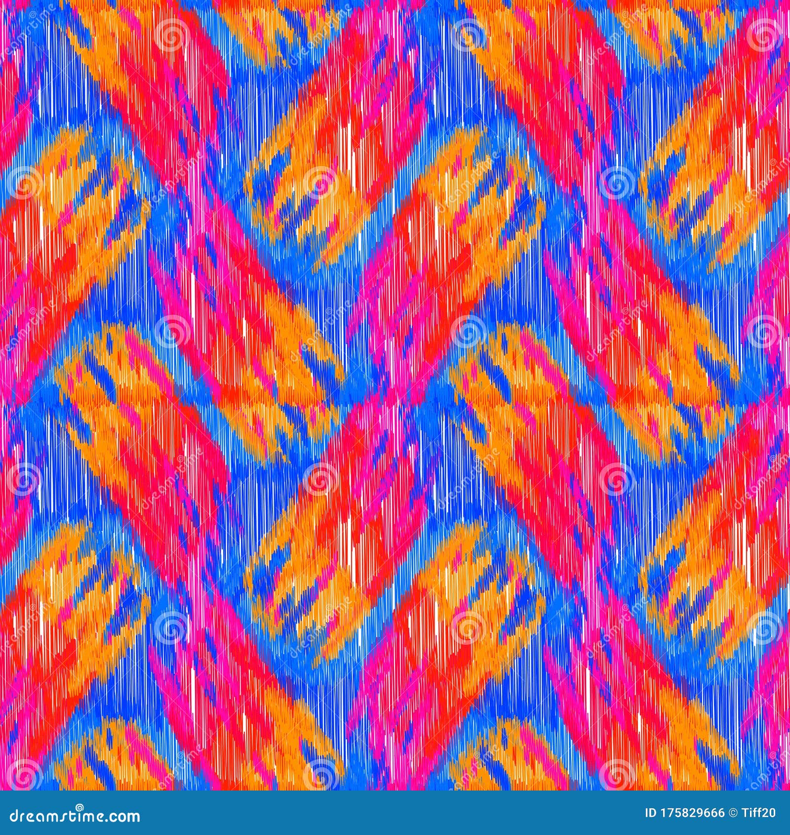 Seamless Ikat Pattern stock vector. Illustration of decorative - 175829666