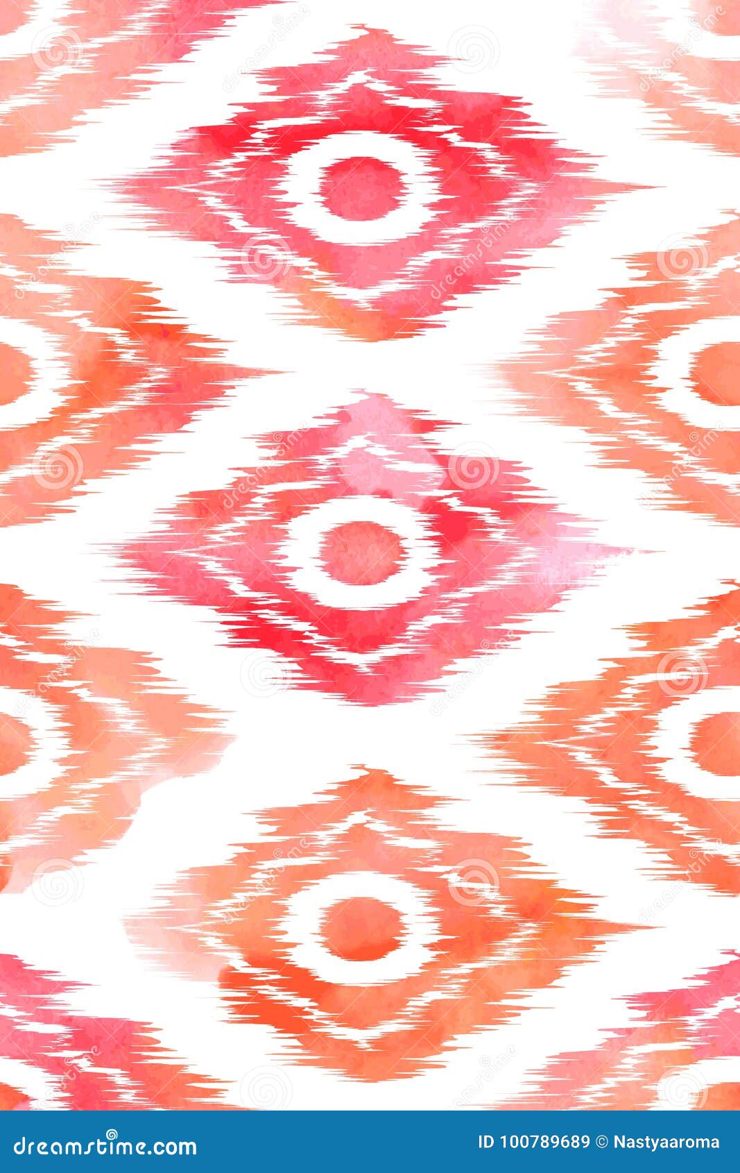 Seamless Ikat Textile Pattern . Stock Illustration - Illustration of ...