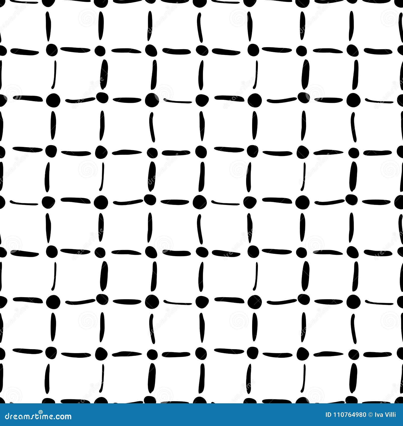 Seamless doodled pattern stock vector. Illustration of line - 110764980