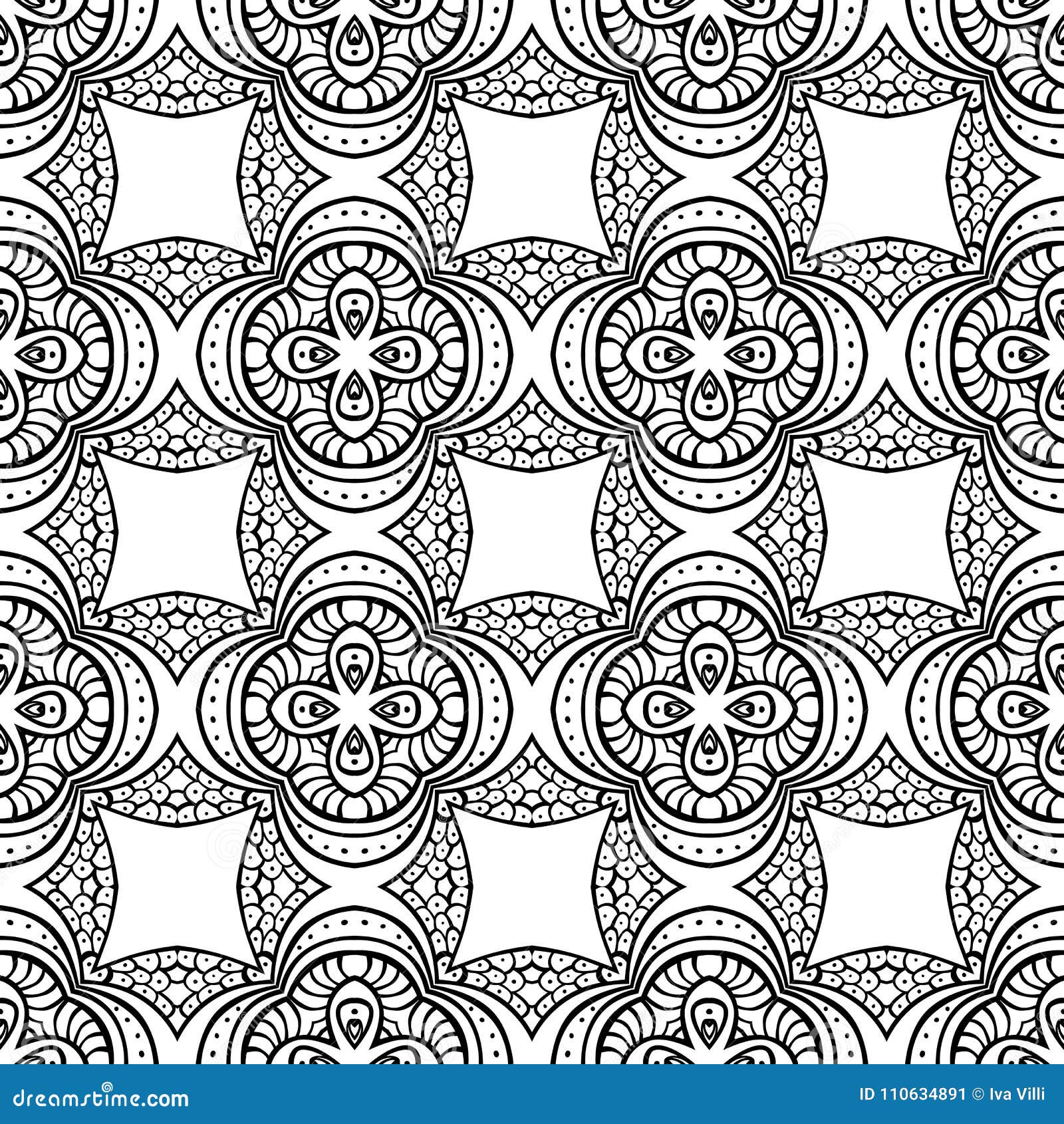 Seamless pattern stock vector. Illustration of repeat - 110634891