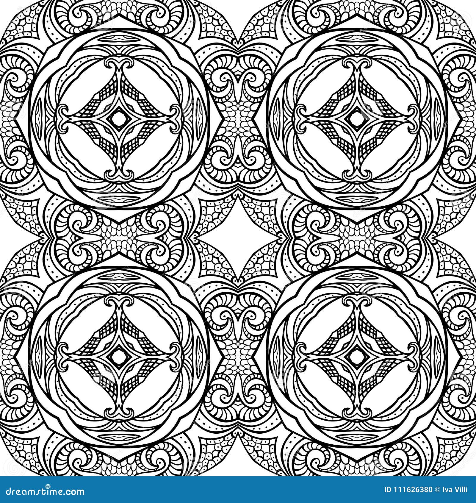 Seamless pattern stock vector. Illustration of drawing - 111626380