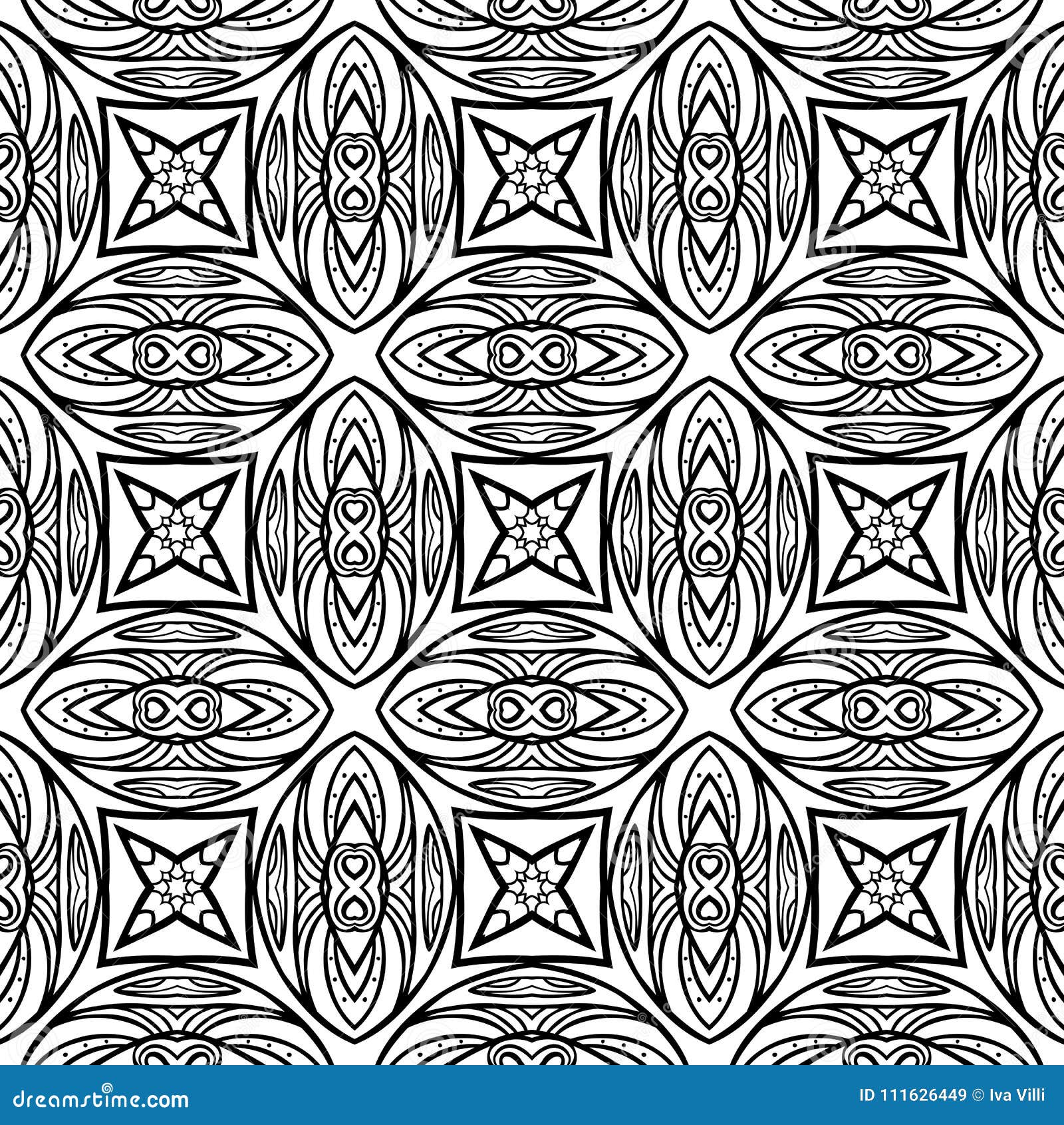 Seamless pattern stock vector. Illustration of tribal - 111626449