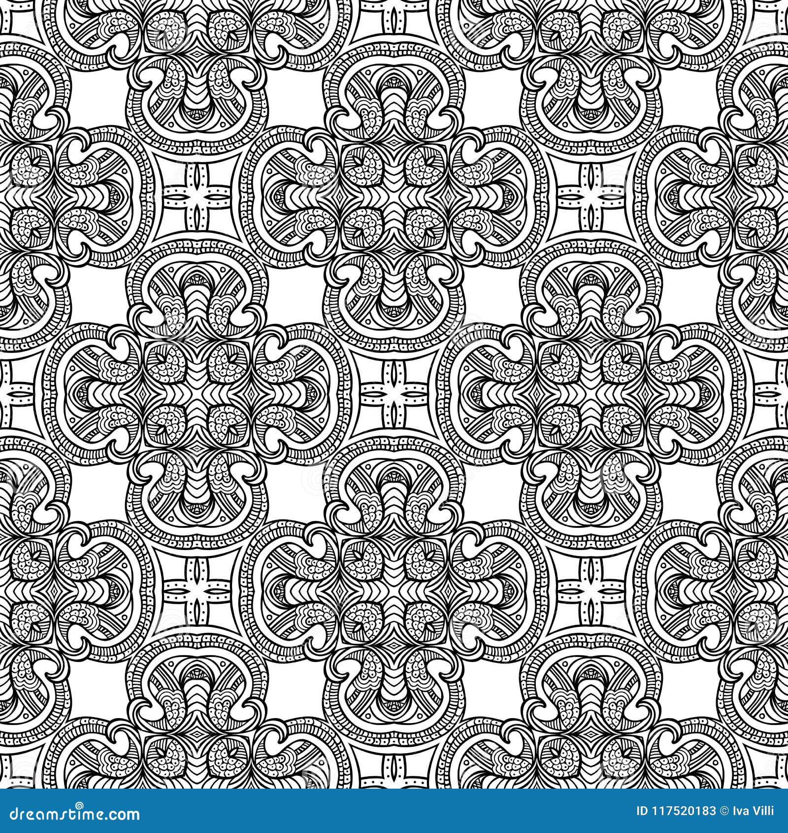 Seamless pattern stock vector. Illustration of black - 117520183