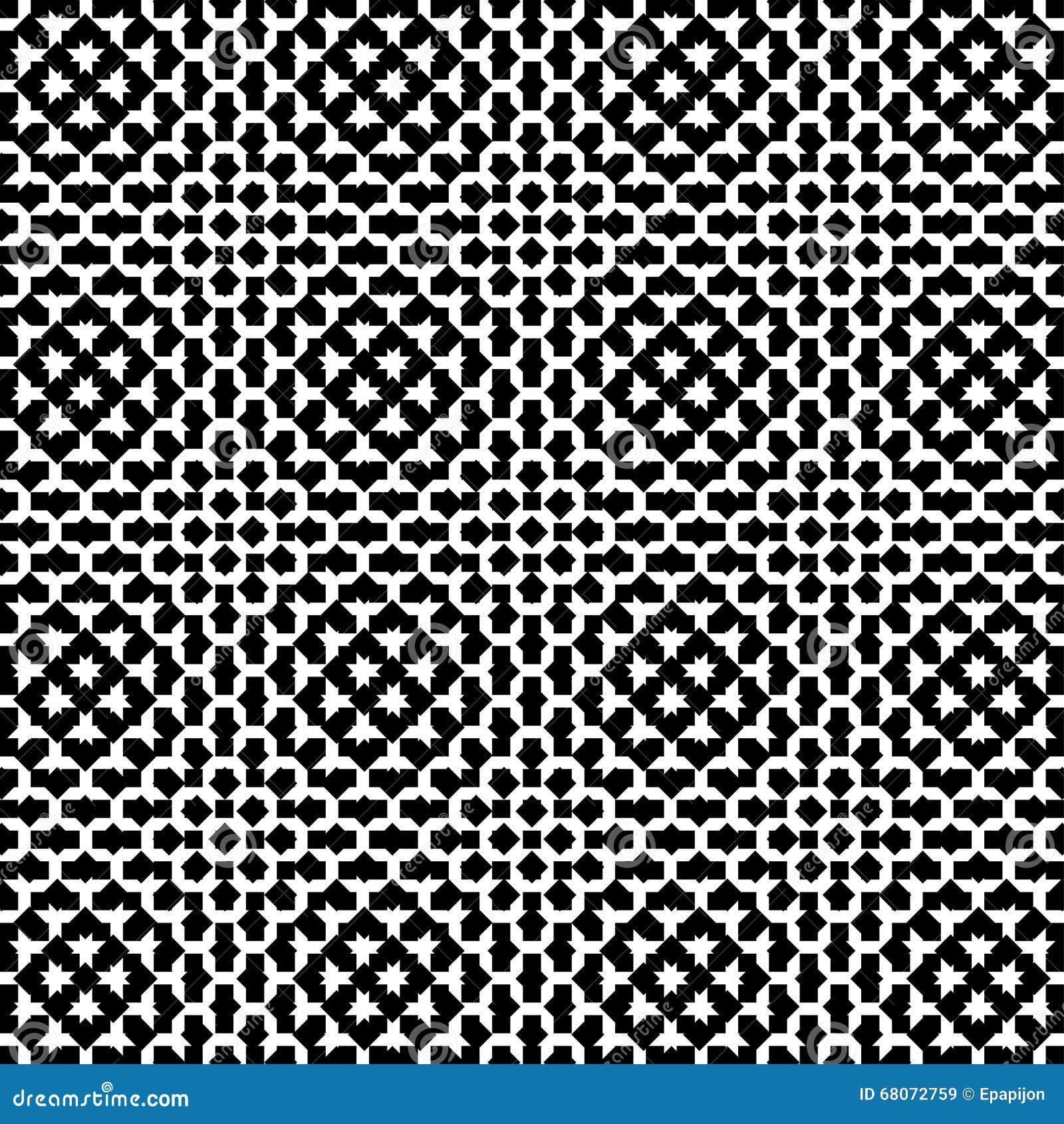 Seamless Illustration - Black Geometric Shapes Stock Vector ...