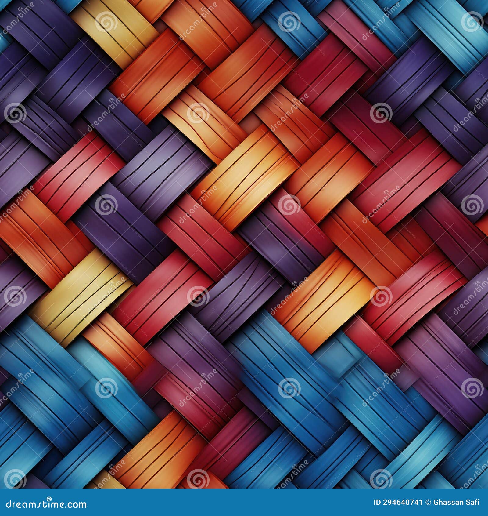 Hay Interweaved Seamless Colorful Pattern Illustration Stock ...