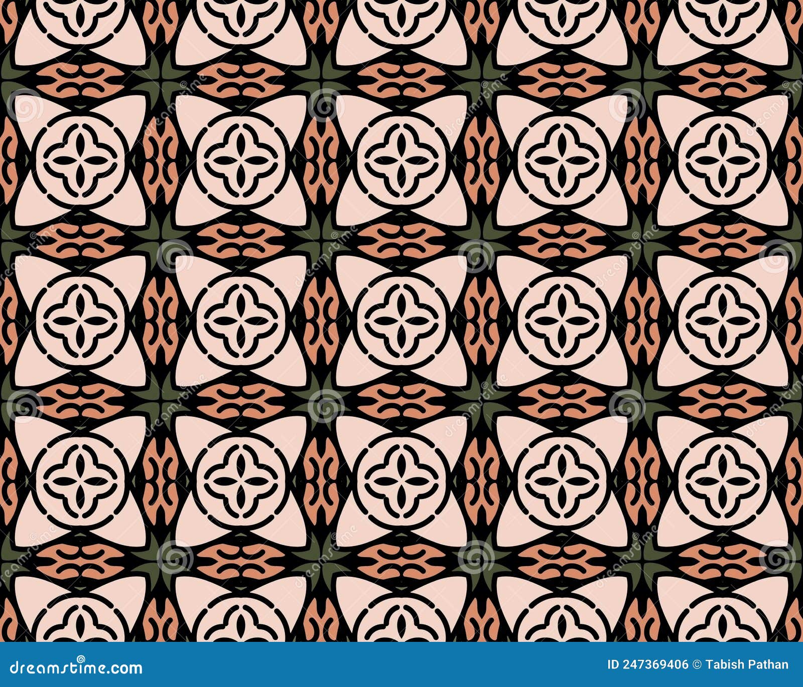 Seamless Illustration of Colorful Tile Pattern for Background or ...