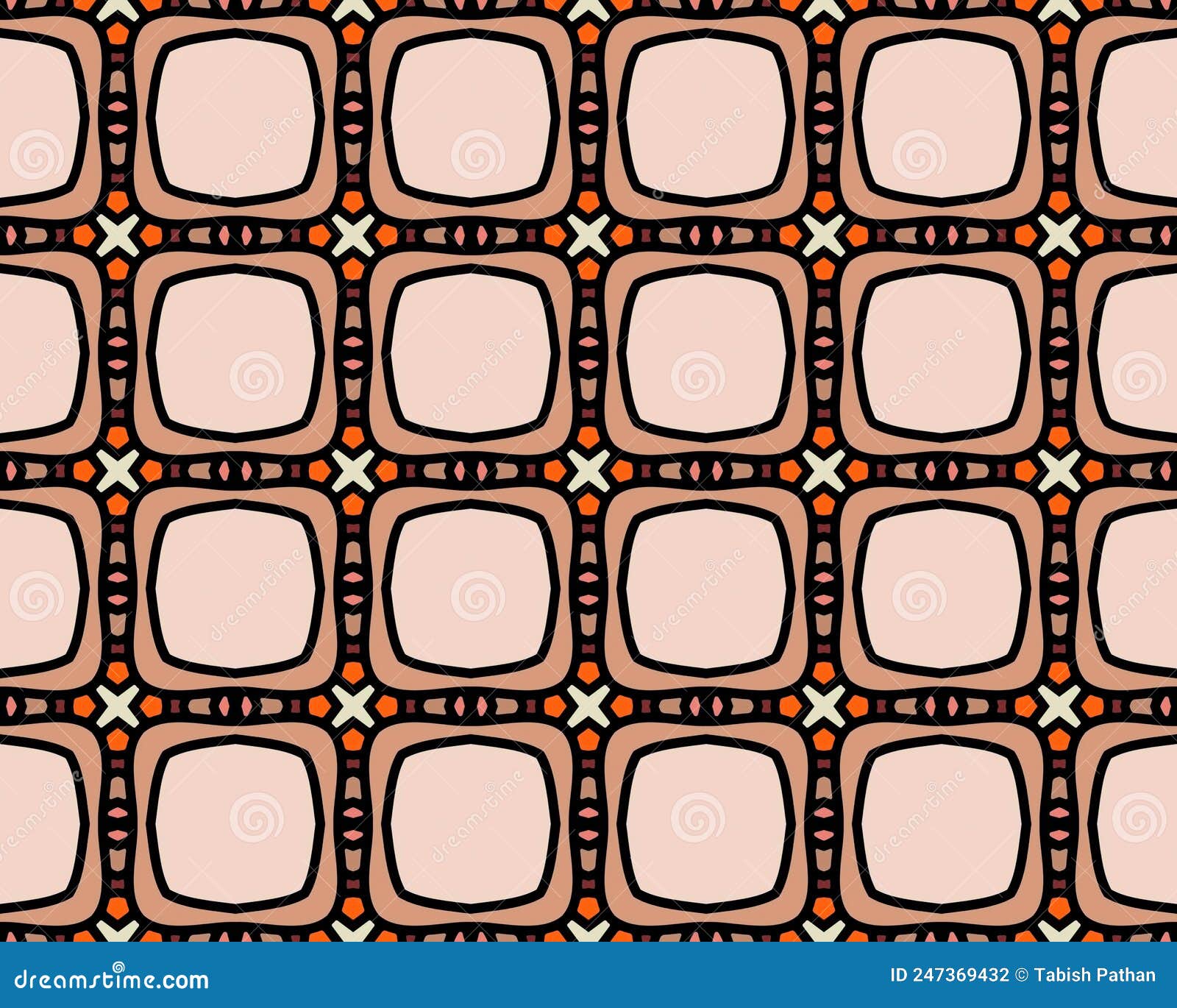 Seamless Illustration of Colorful Tile Pattern for Background or ...
