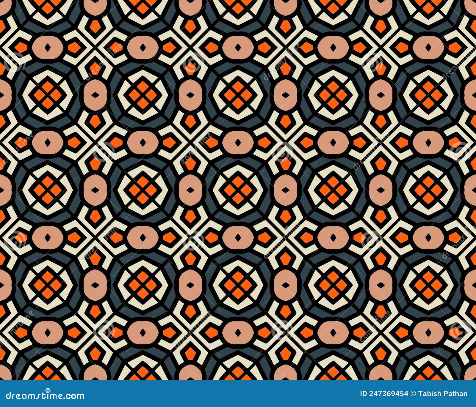 Seamless Illustration of Colorful Tile Pattern for Background or ...