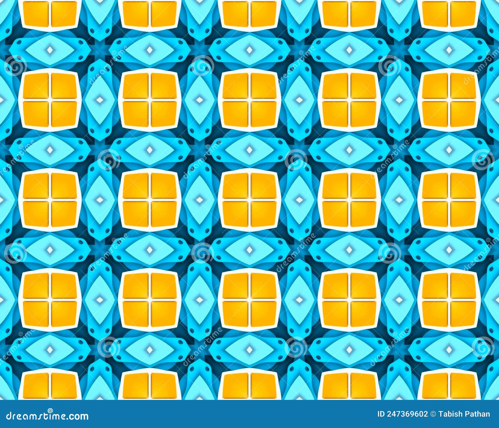 Seamless Illustration of Colorful Tile Pattern for Background or ...