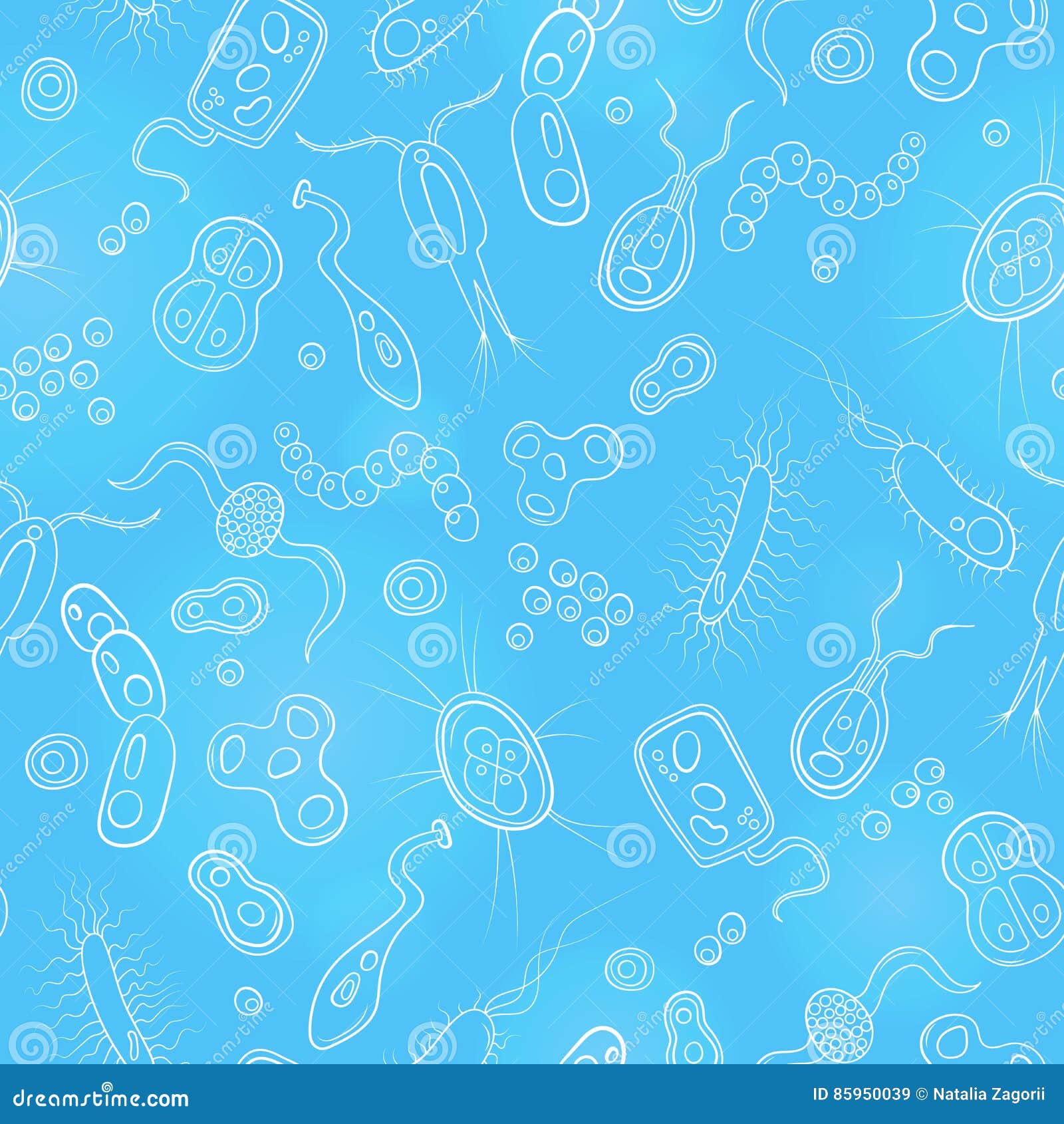 Bacteria And Germs Seamless Texture Stock Illustration | CartoonDealer ...