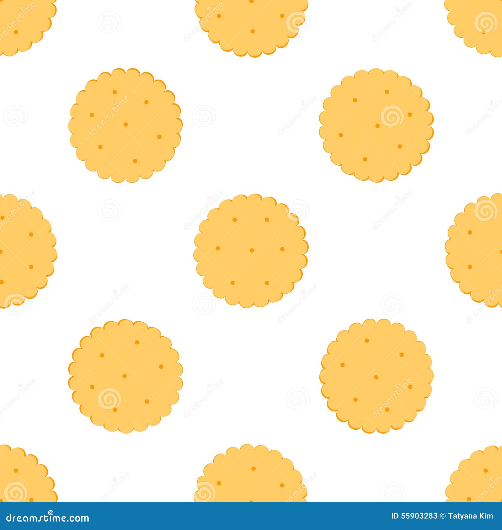 Seamless Illustration, Cookies Crackers. Stock Vector - Illustration of ...
