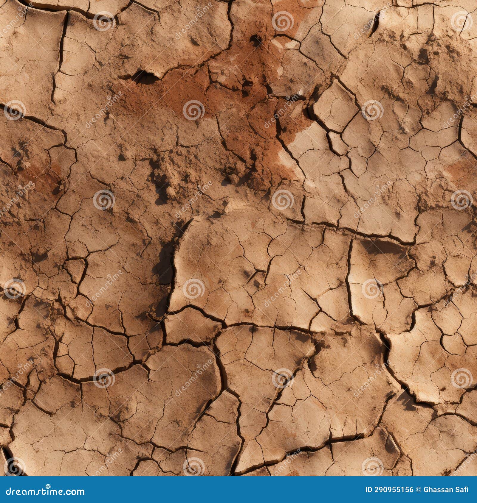 A Seamless Pattern of Dry Patch of Soil. Stock Illustration ...