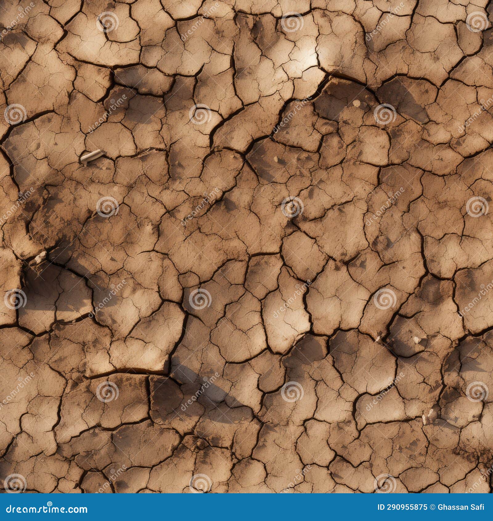 A Seamless Pattern of Dry Patch of Soil. Stock Illustration ...