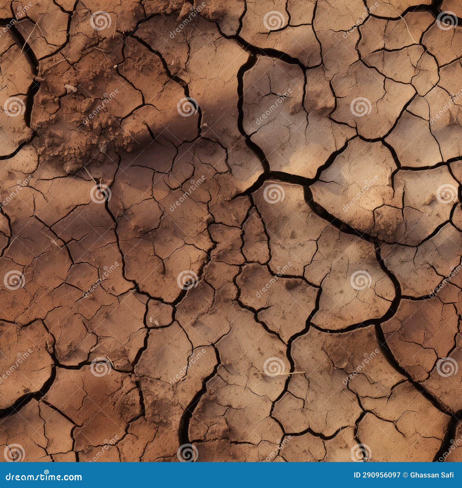 A Seamless Pattern of Dry Patch of Soil. Stock Illustration ...