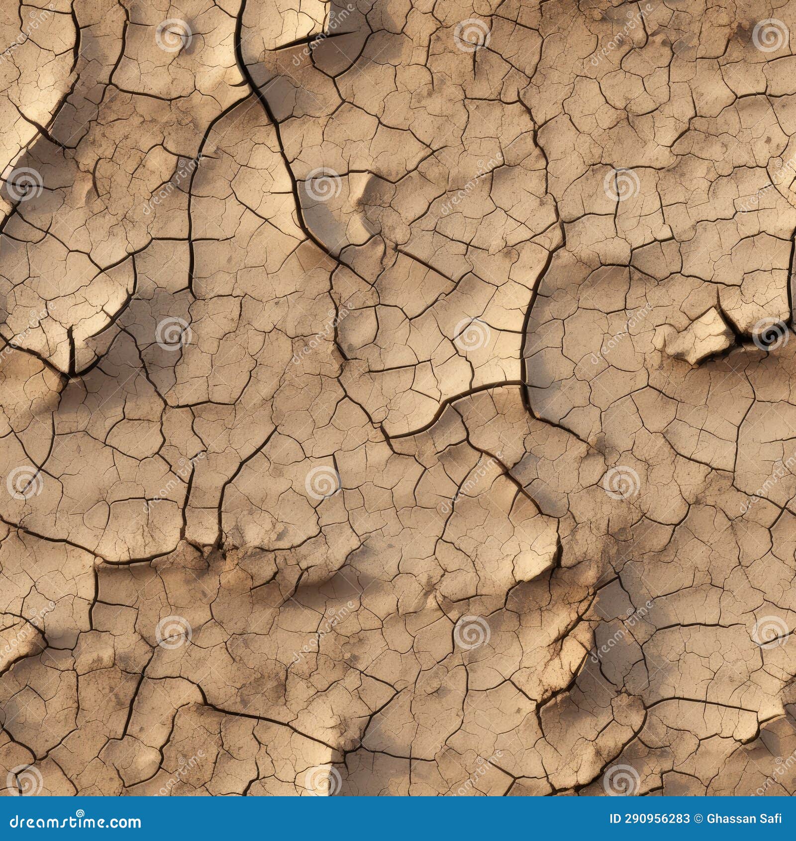 A Seamless Pattern of Dry Patch of Soil. Stock Illustration ...