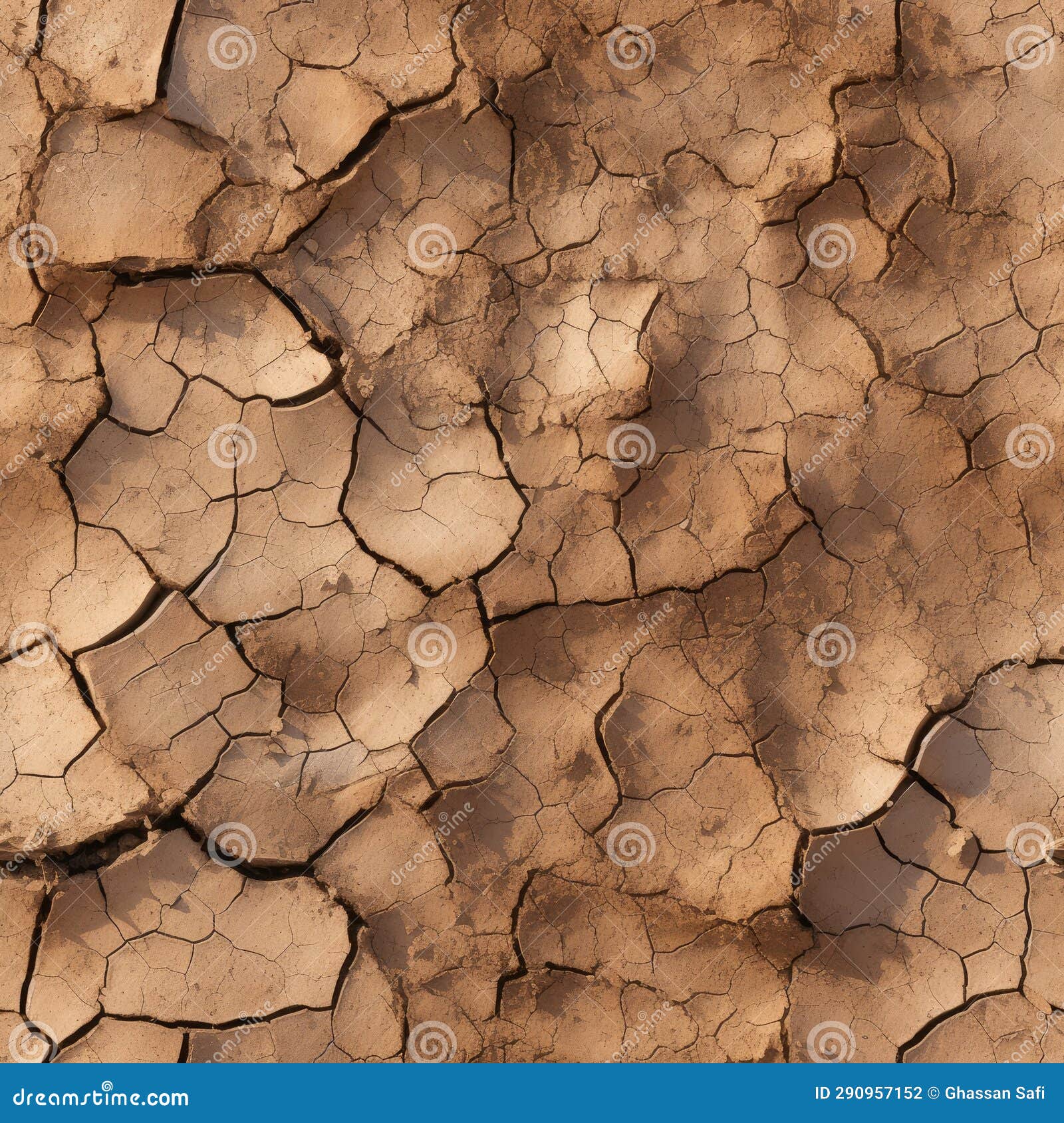 A Seamless Pattern of Dry Patch of Soil. Stock Illustration ...