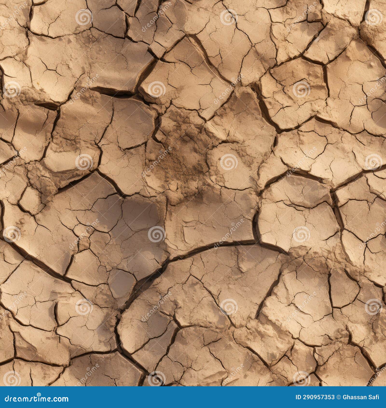 A Seamless Pattern of Dry Patch of Soil. Stock Illustration ...