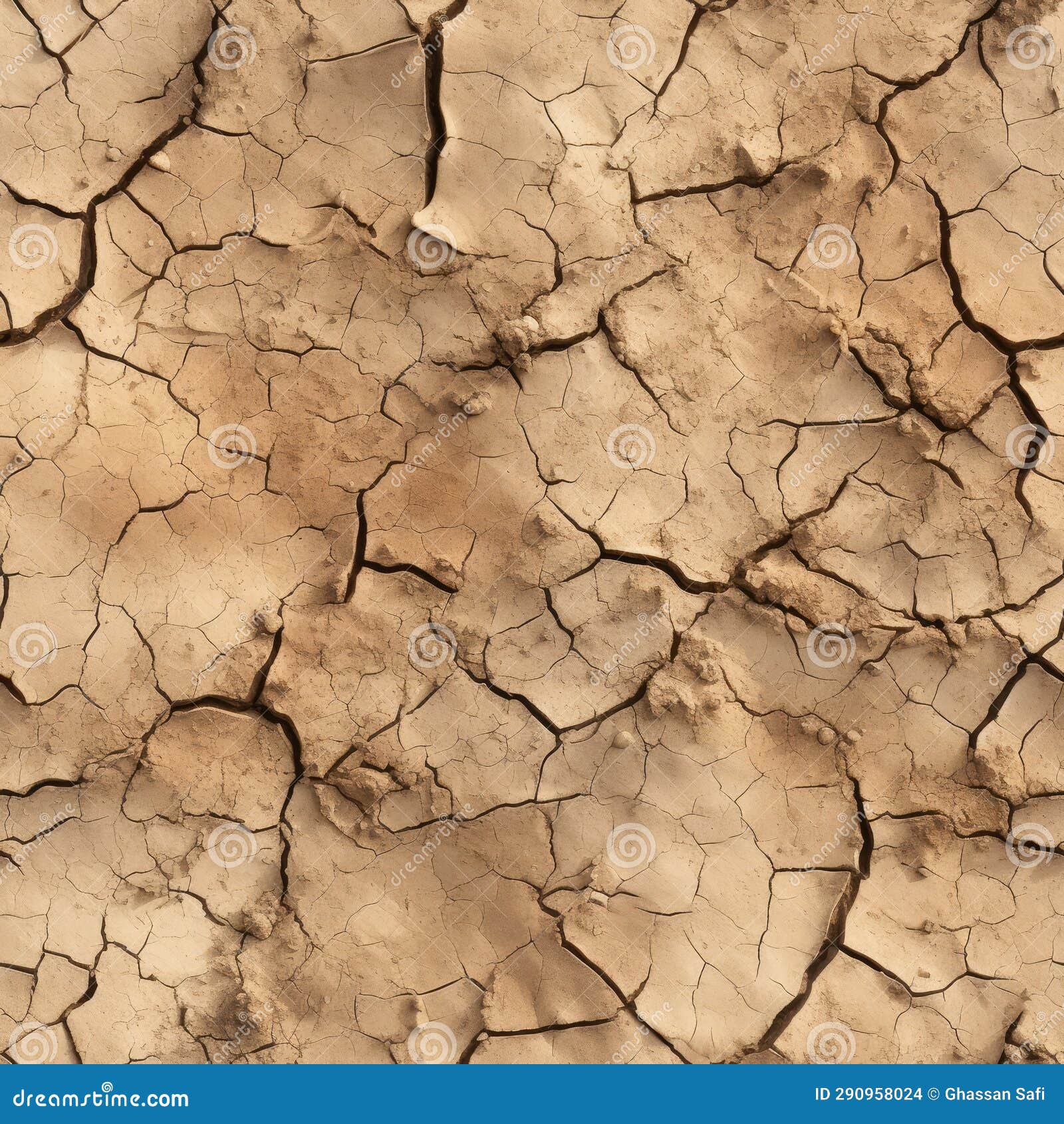 A Seamless Pattern of Dry Patch of Soil. Stock Illustration ...