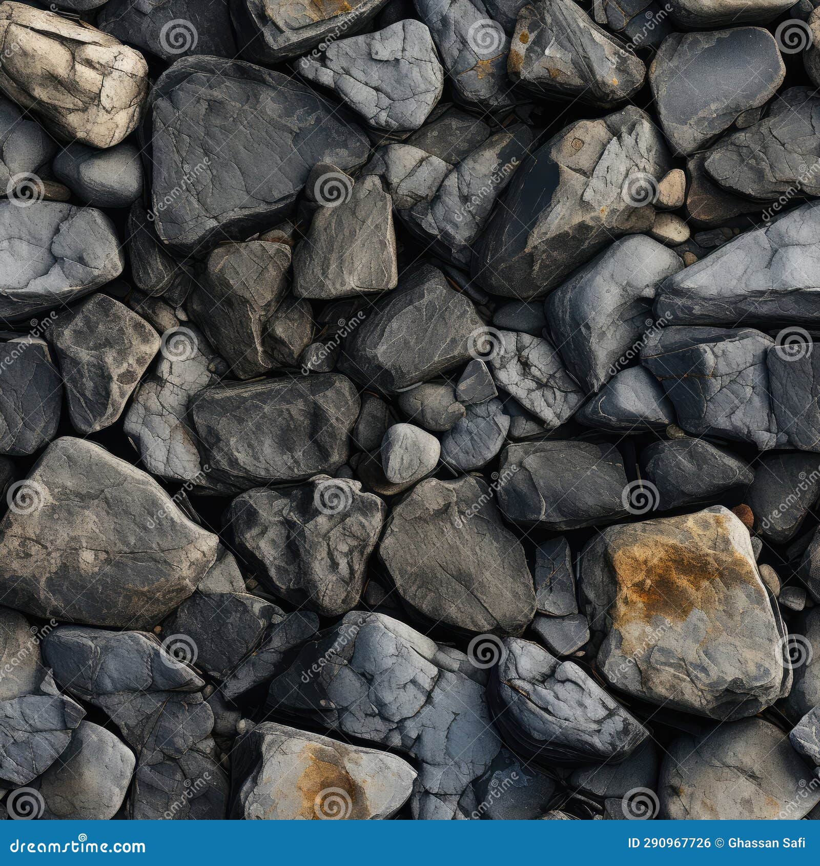 Ground Made of Broken Rocks Stock Illustration - Illustration of tile ...