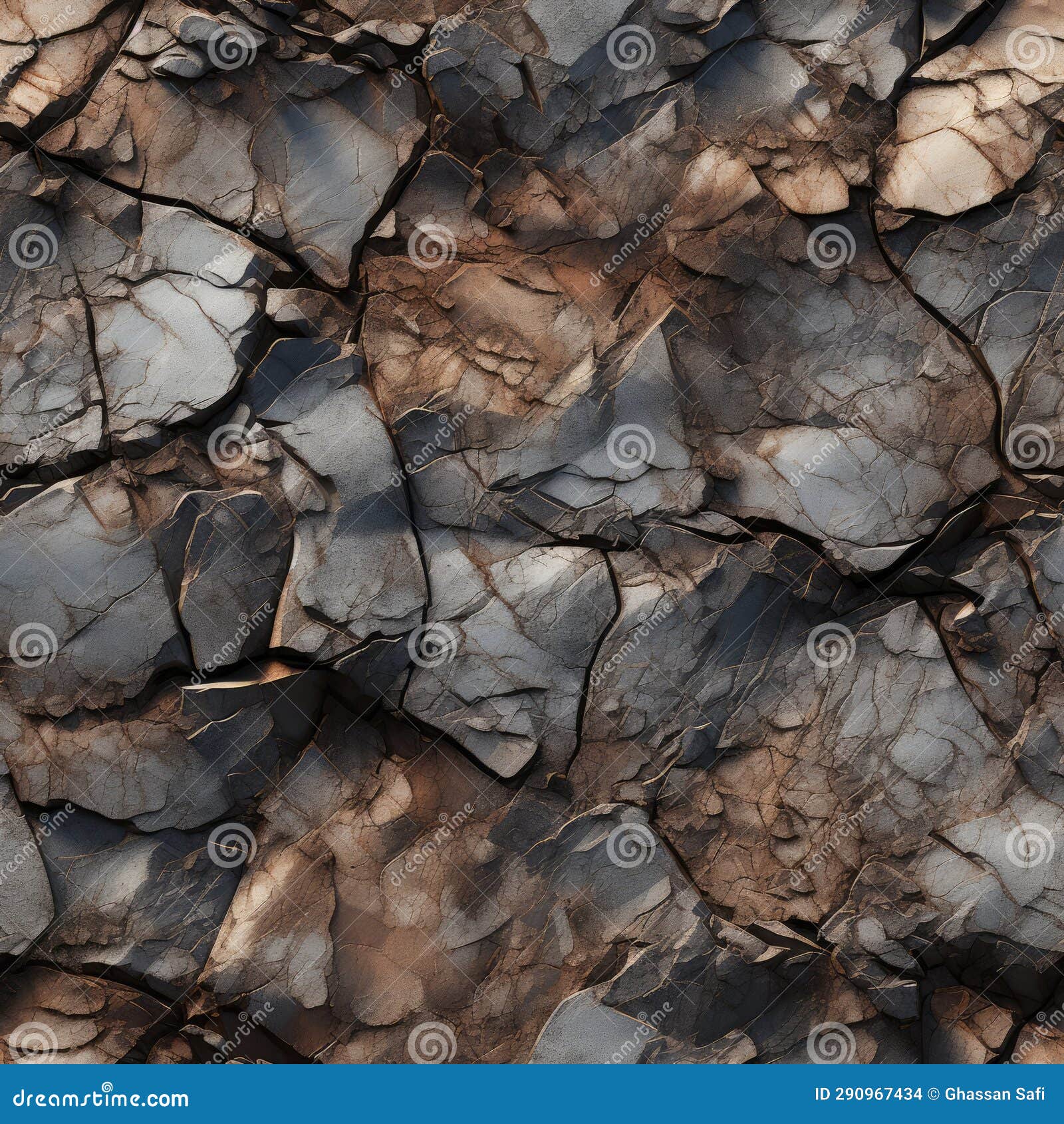 Ground Made of Broken Rocks Stock Illustration - Illustration of rubble ...