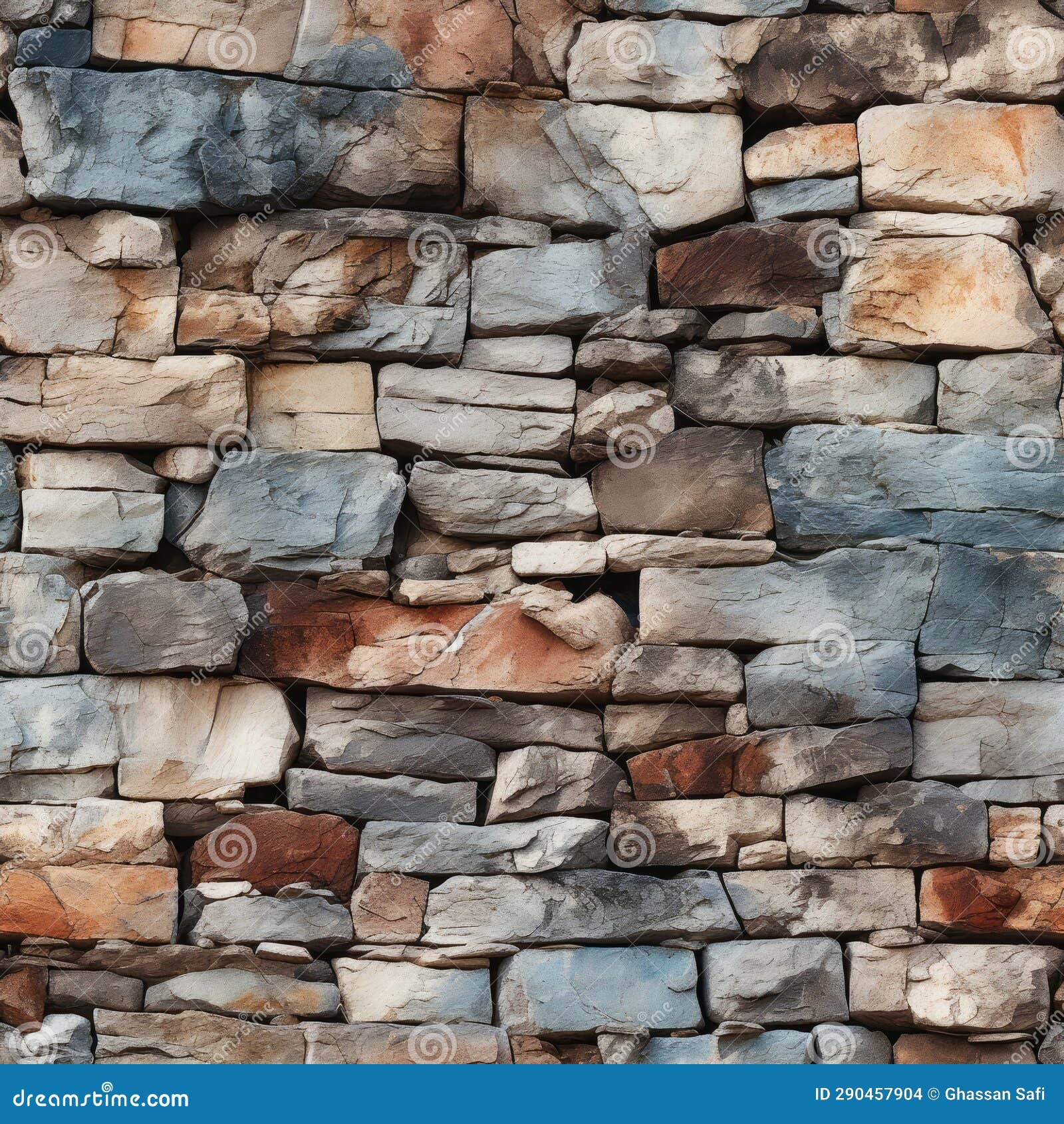 A Seamless Rough Cladding Stone Wall Stock Illustration - Illustration ...