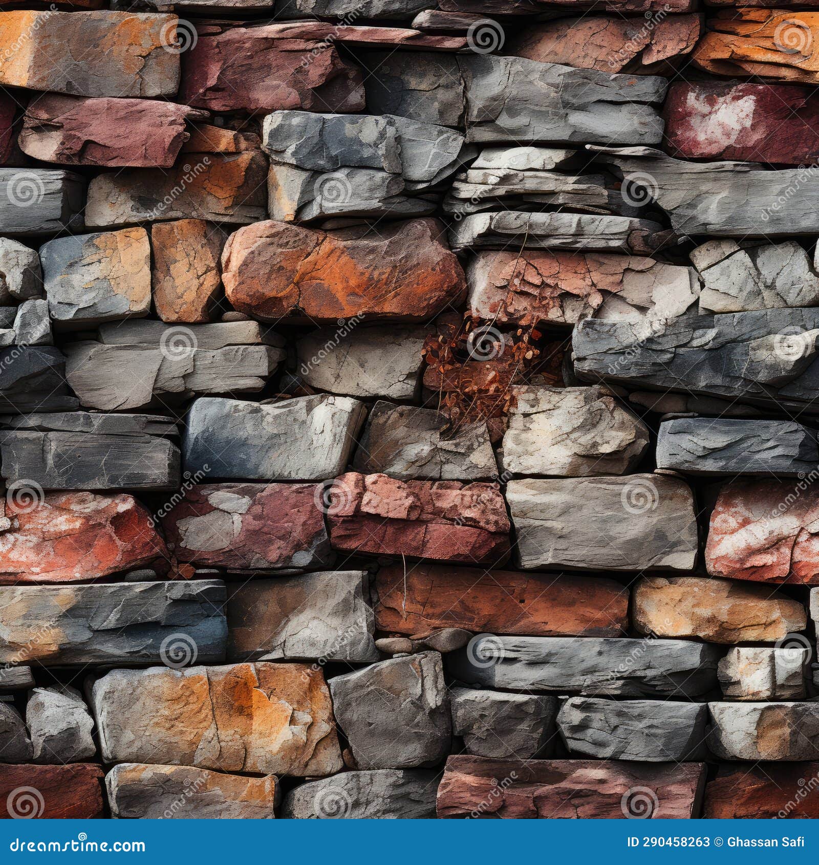 A Seamless Rough Cladding Stone Wall Stock Illustration - Illustration ...