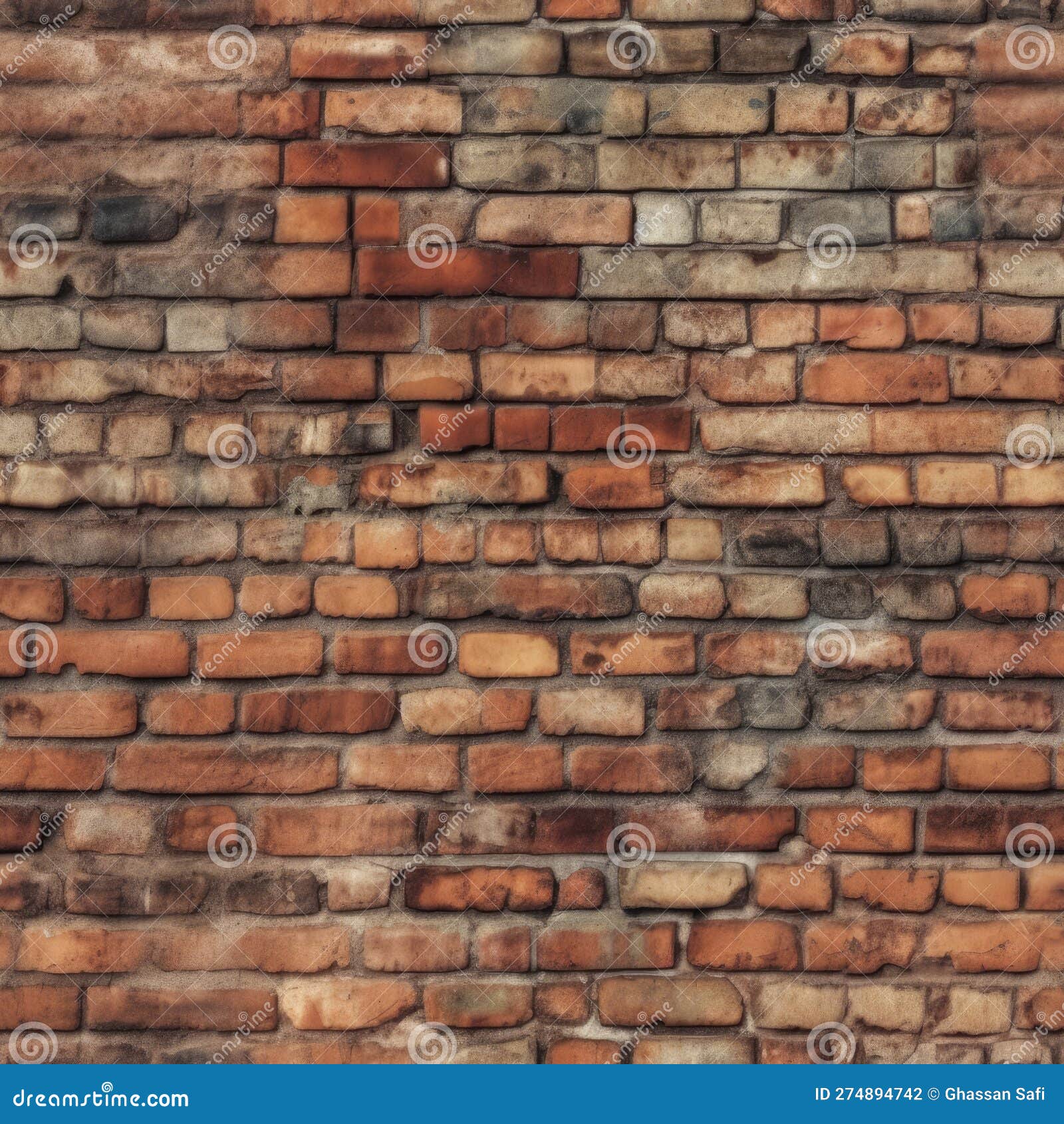 A Square Rustic Brick Wall Pattern Tile Stock Illustration ...