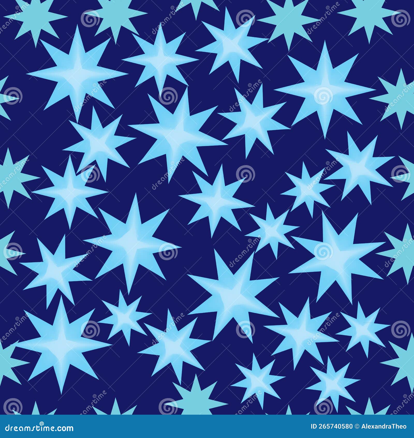 Seamless Illustration with Stars with Eight Corners Stock Vector ...