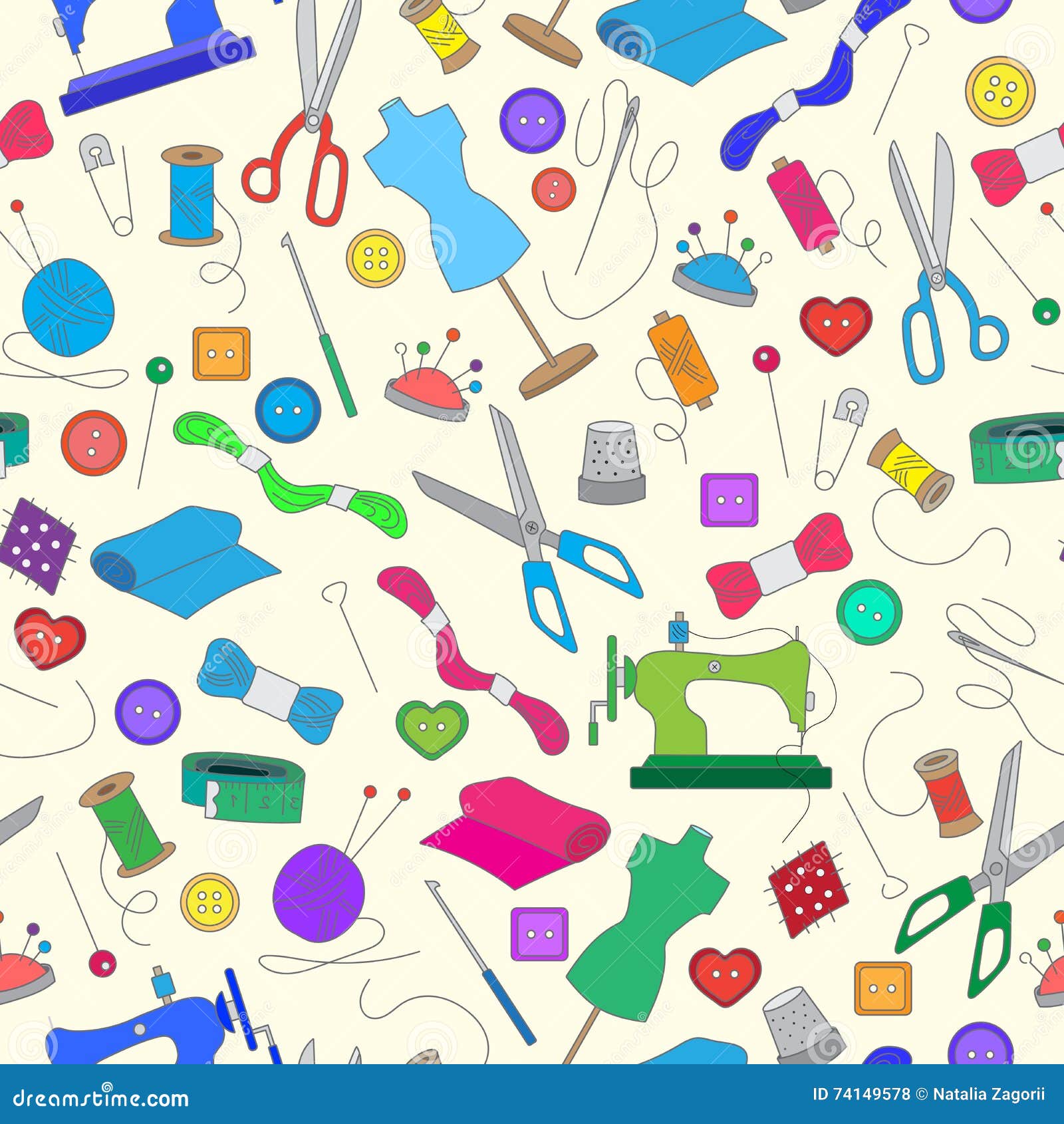 Pattern Theme Sewing Stock Illustrations – 288 Pattern Theme Sewing ...