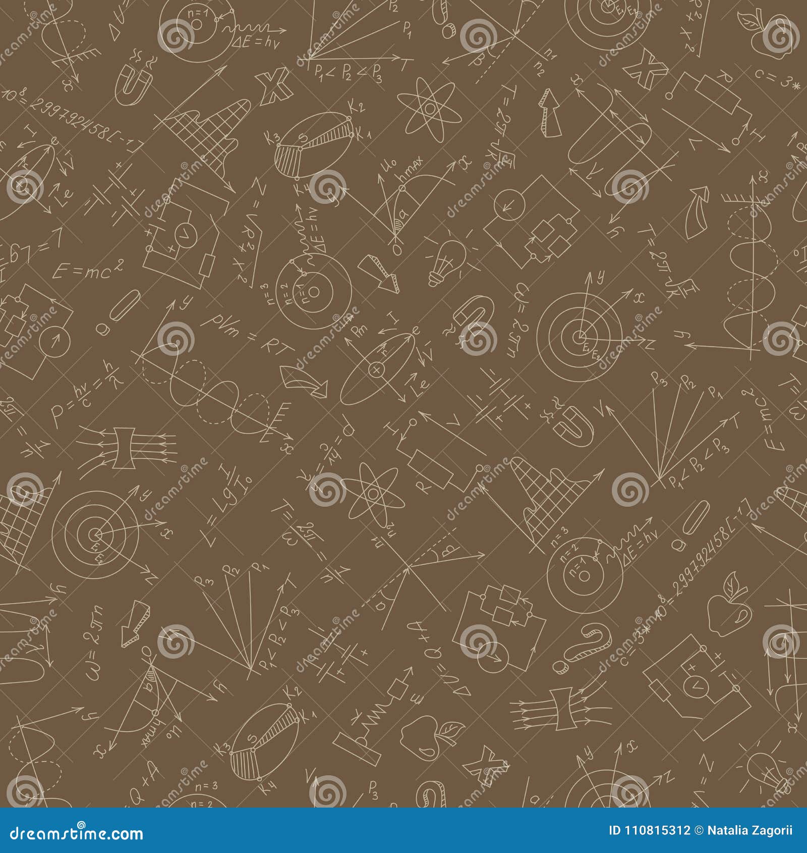 Seamless Illustration on the Theme of Study and Subject of Physics ...